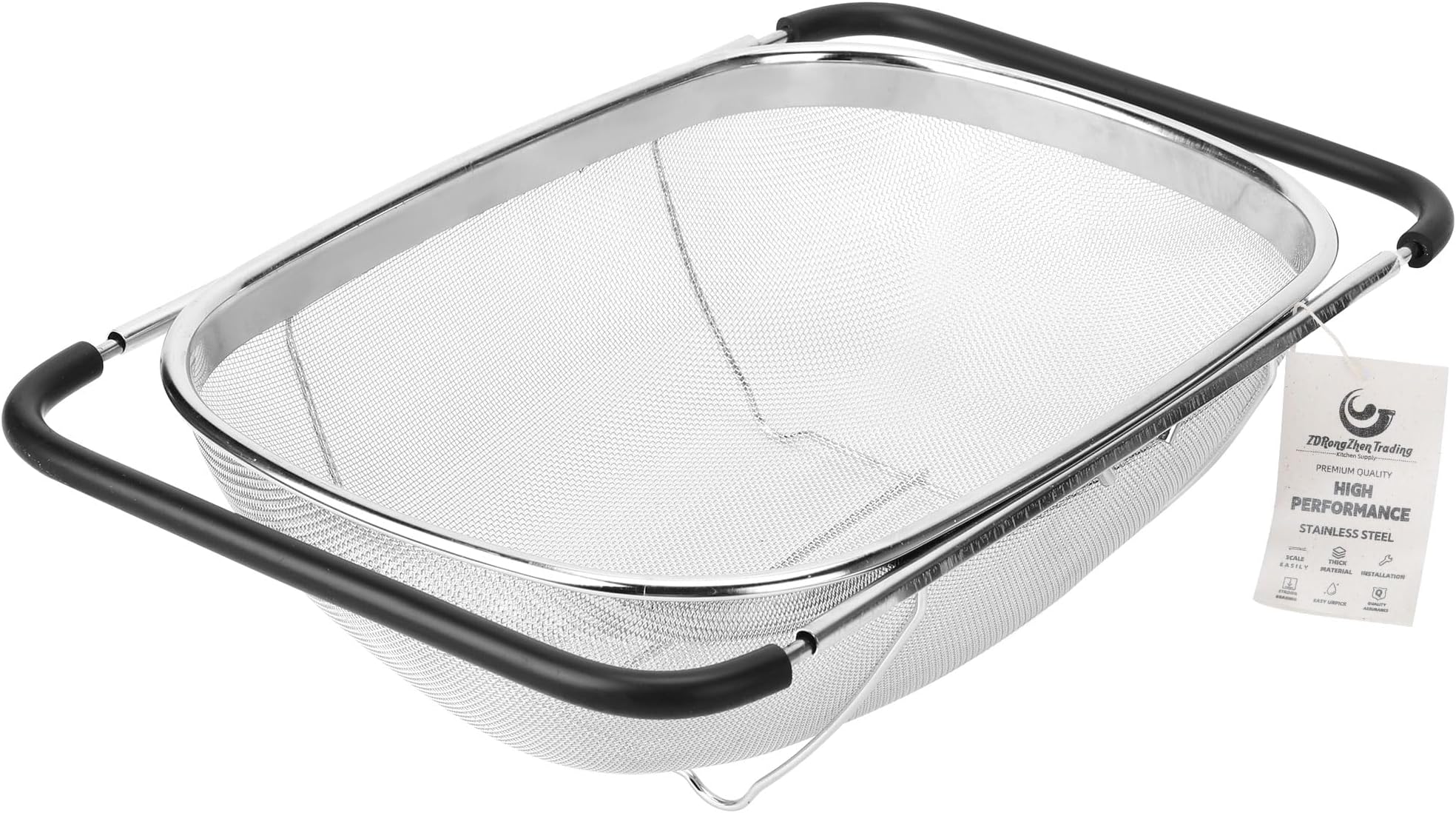 Amazon.com: Makerstep Over the Sink Colander Strainer Basket Stainless ...