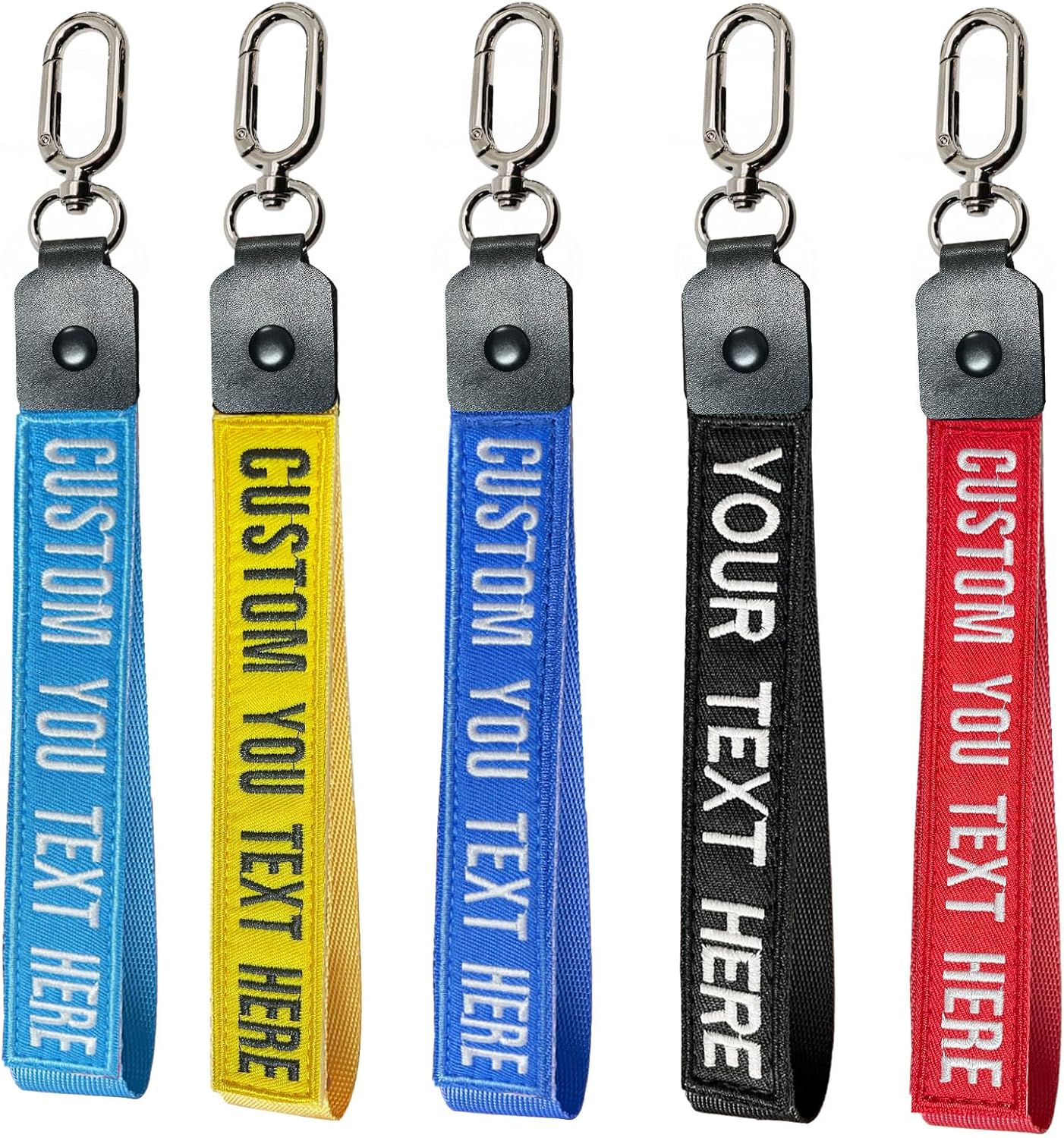 Graceful life Custom Keychain Embroidery with your any text, wrist ...