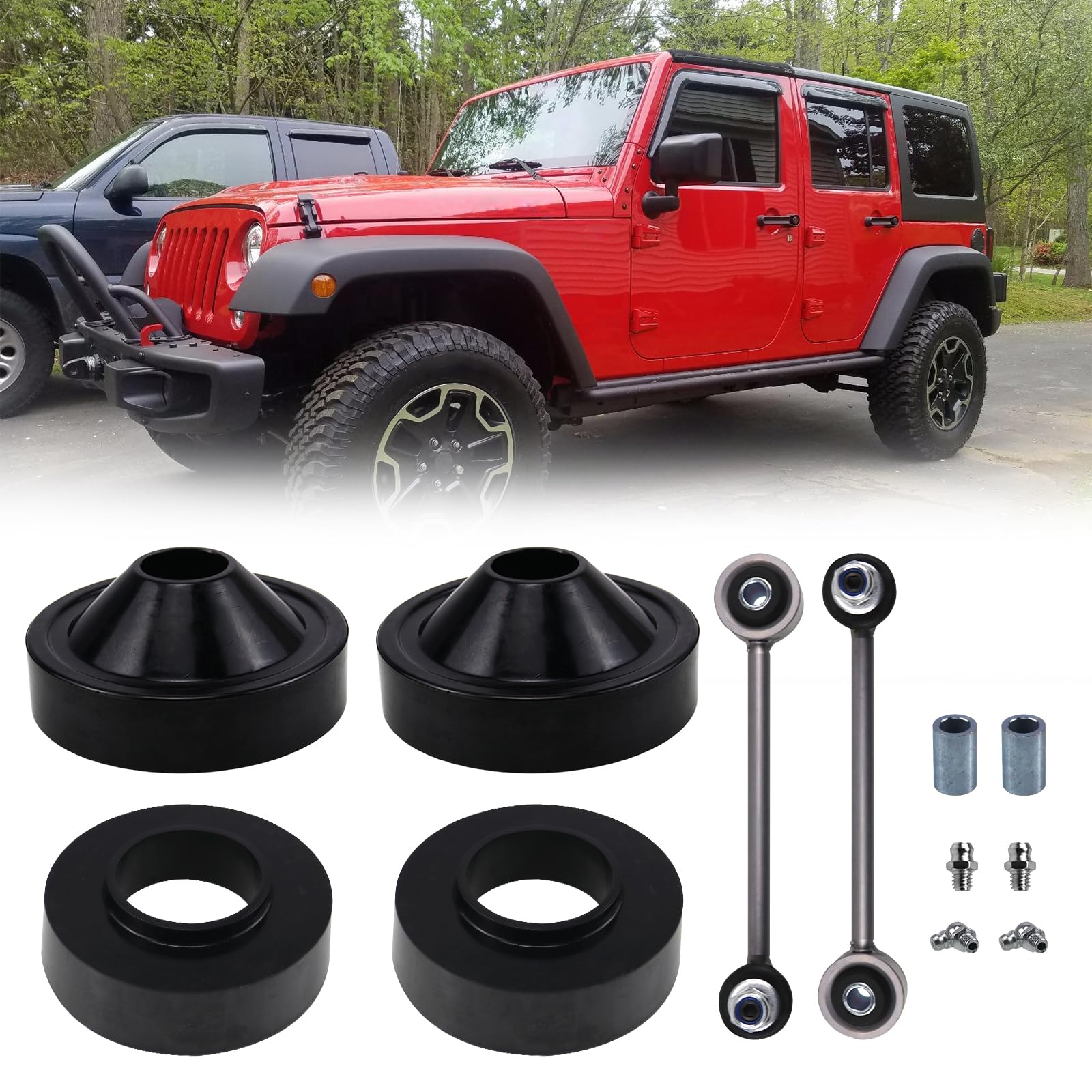 Amazon.com: RYANSTAR RACING 2" Front & 1" Rear Lift Kit with End Links ...