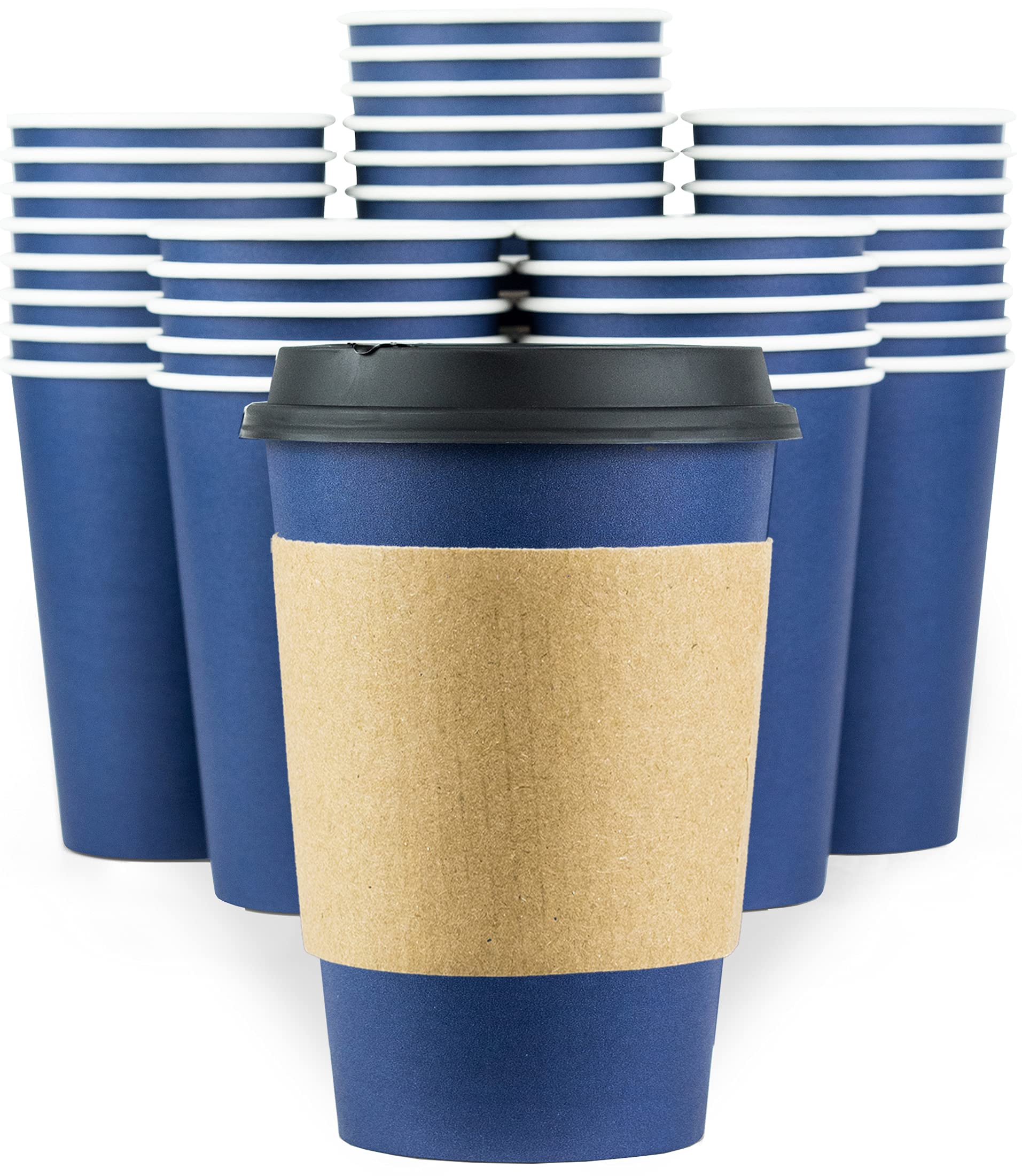 Buy Disposable Coffee Cups With Lids 12 Oz To Go Coffee Cup 90 Pack