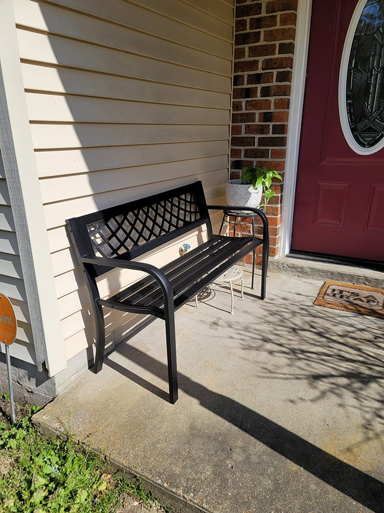$13/mo - Finance Tangkula Outdoor Garden Bench Park Bench with Steel ...