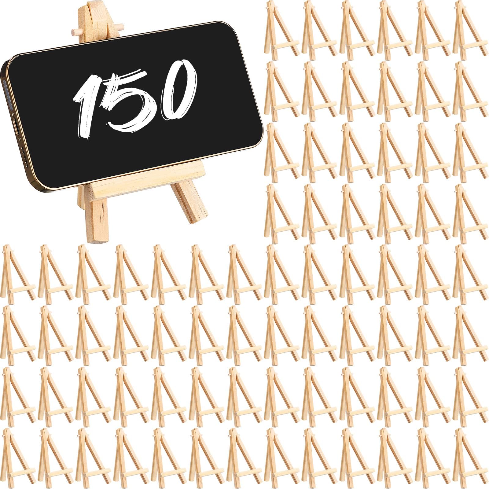 Amazon.com: 100 Pieces Mini Wood Easel Stands 5 Inch Small Wooden ...