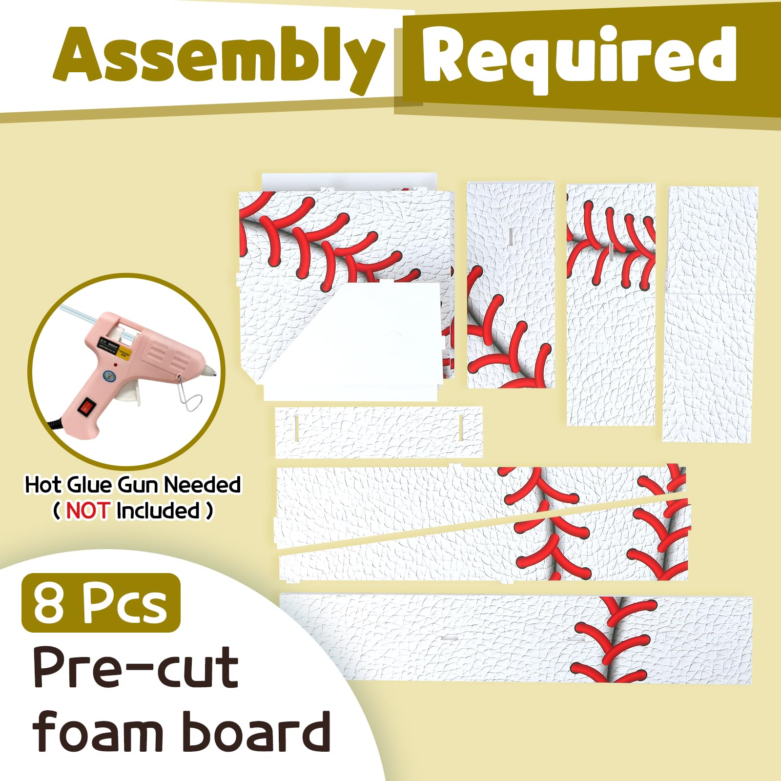 Snapklik.com : Marquee Numbers Baseball 1st-Birthday Decorations: 3ft ...