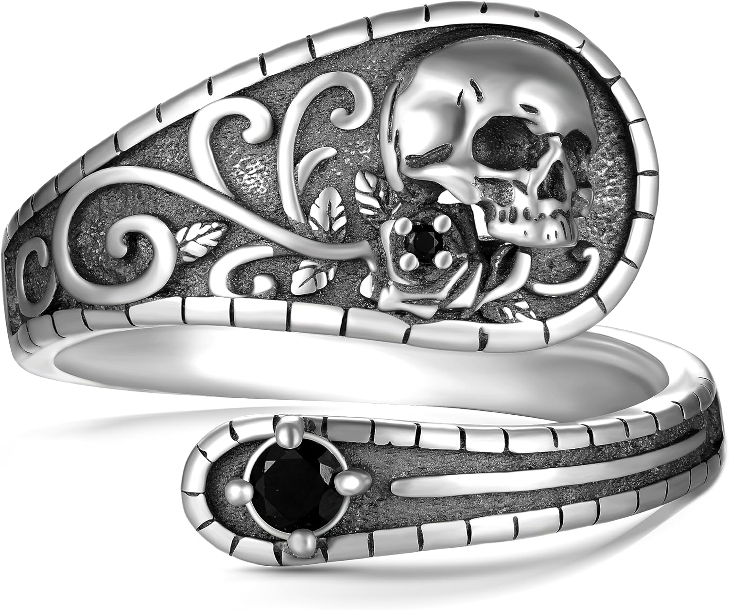 Amazon.com: SCZKLAQ Skull Rings for Women 925 Sterling Silver Skull ...
