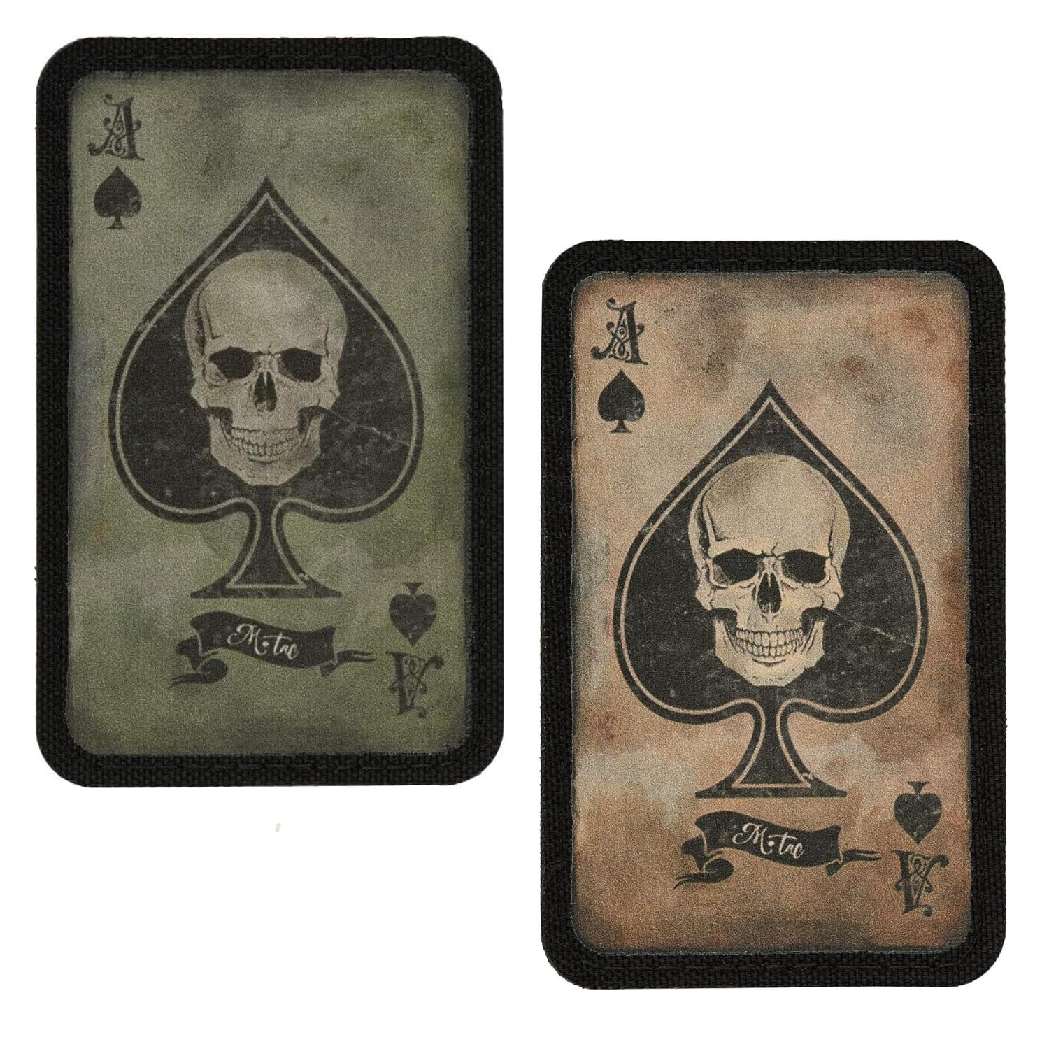 Amazon.com: M-Tac Death Card Duo: Ace of Spades Tactical Morale Patch ...