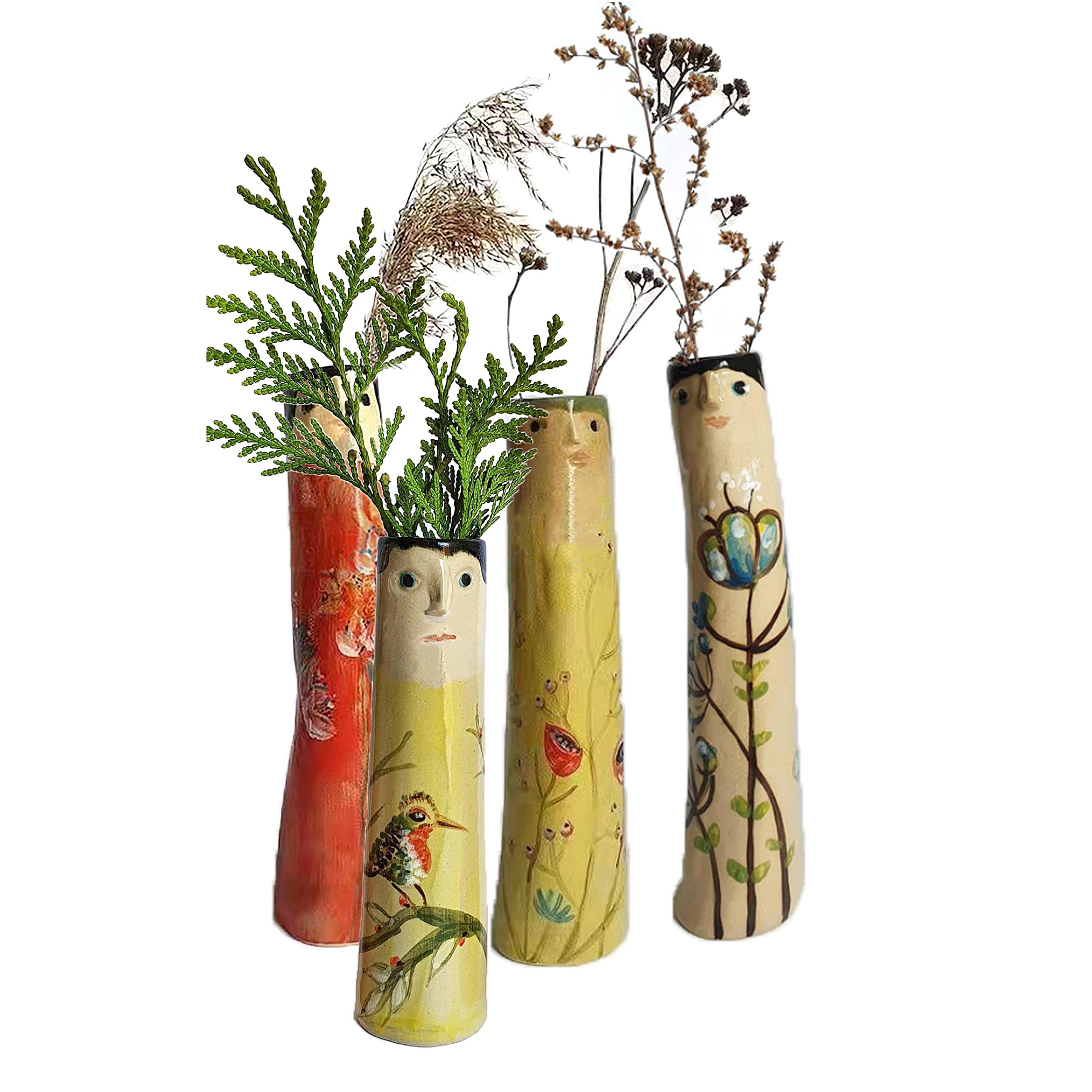 Amazon.com: Spring Family Bud Vases, Resin Bohemian Family Vase, Girls ...