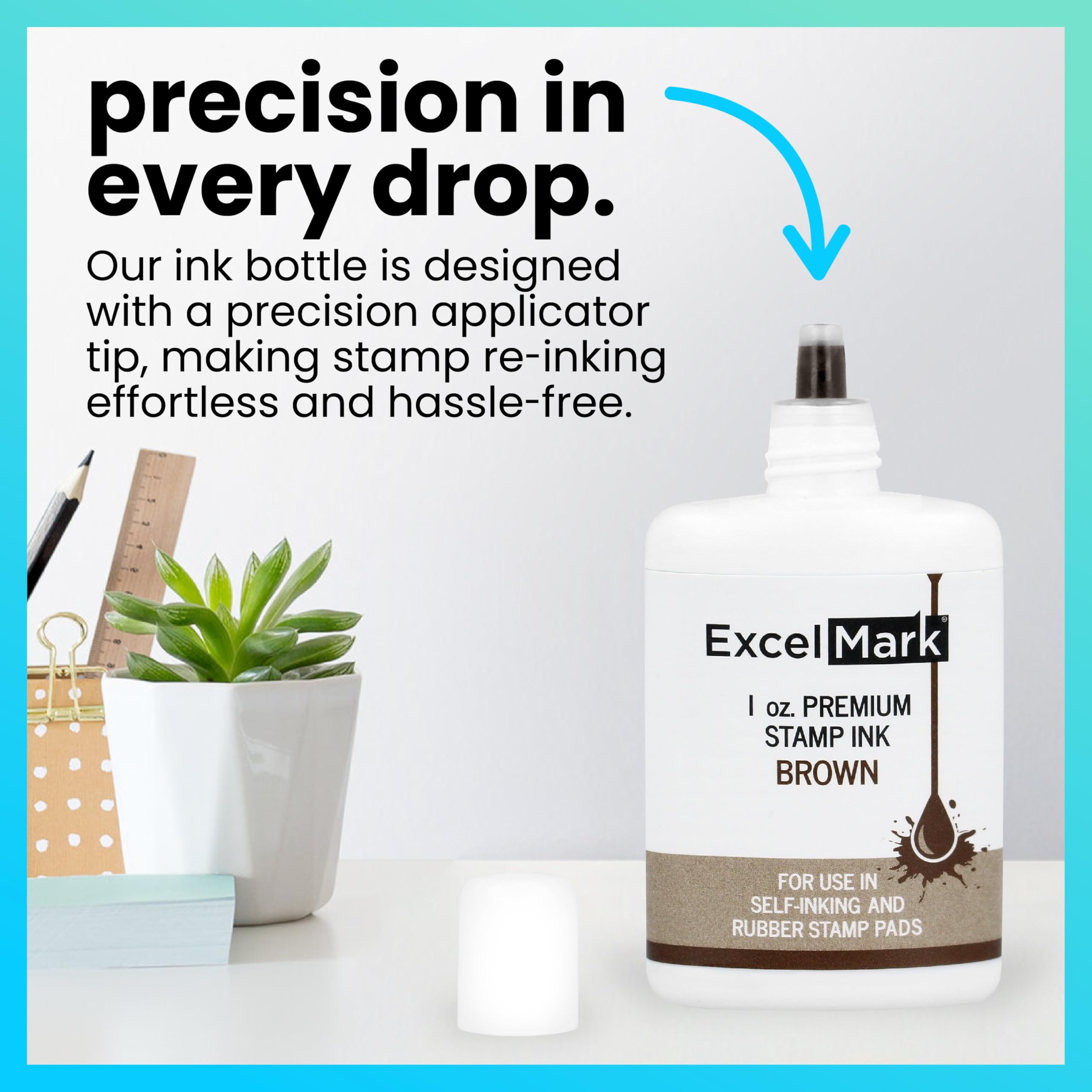 Snapklik.com : ExcelMark Premium Self-Inking Stamp Refill Ink - 1 Oz