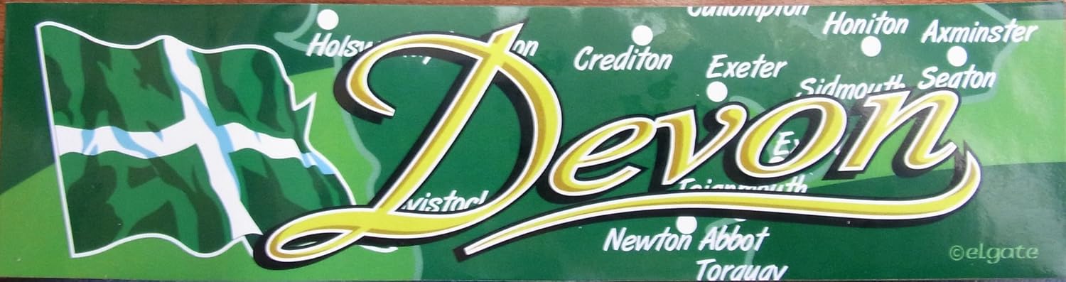 Amazon.com: 1000 Flags Devon County Flag Car Bumper Sticker : Automotive