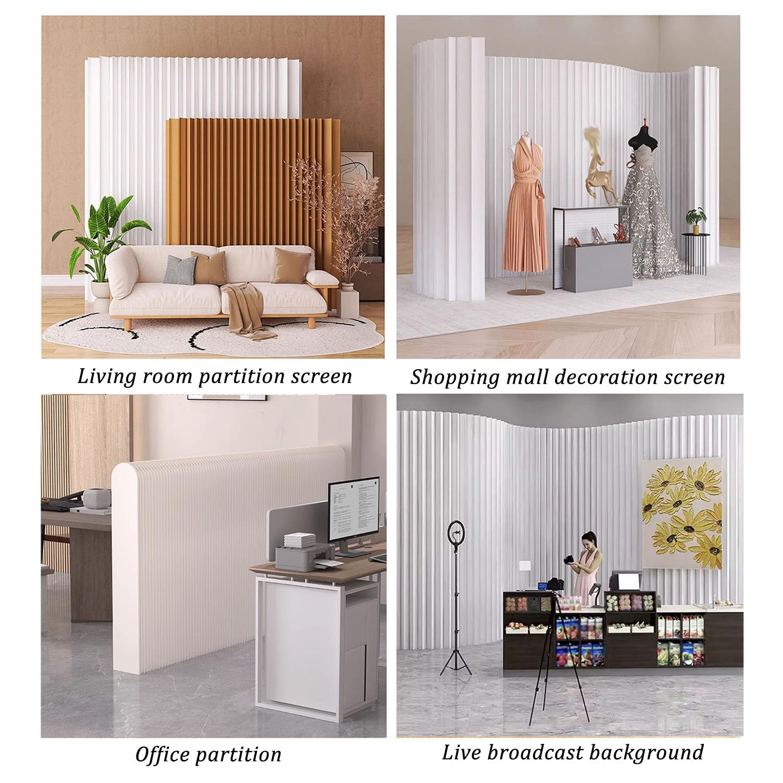 Paper Dividers Wall Mounted Retractable Room Dividers | Folding Privacy ...