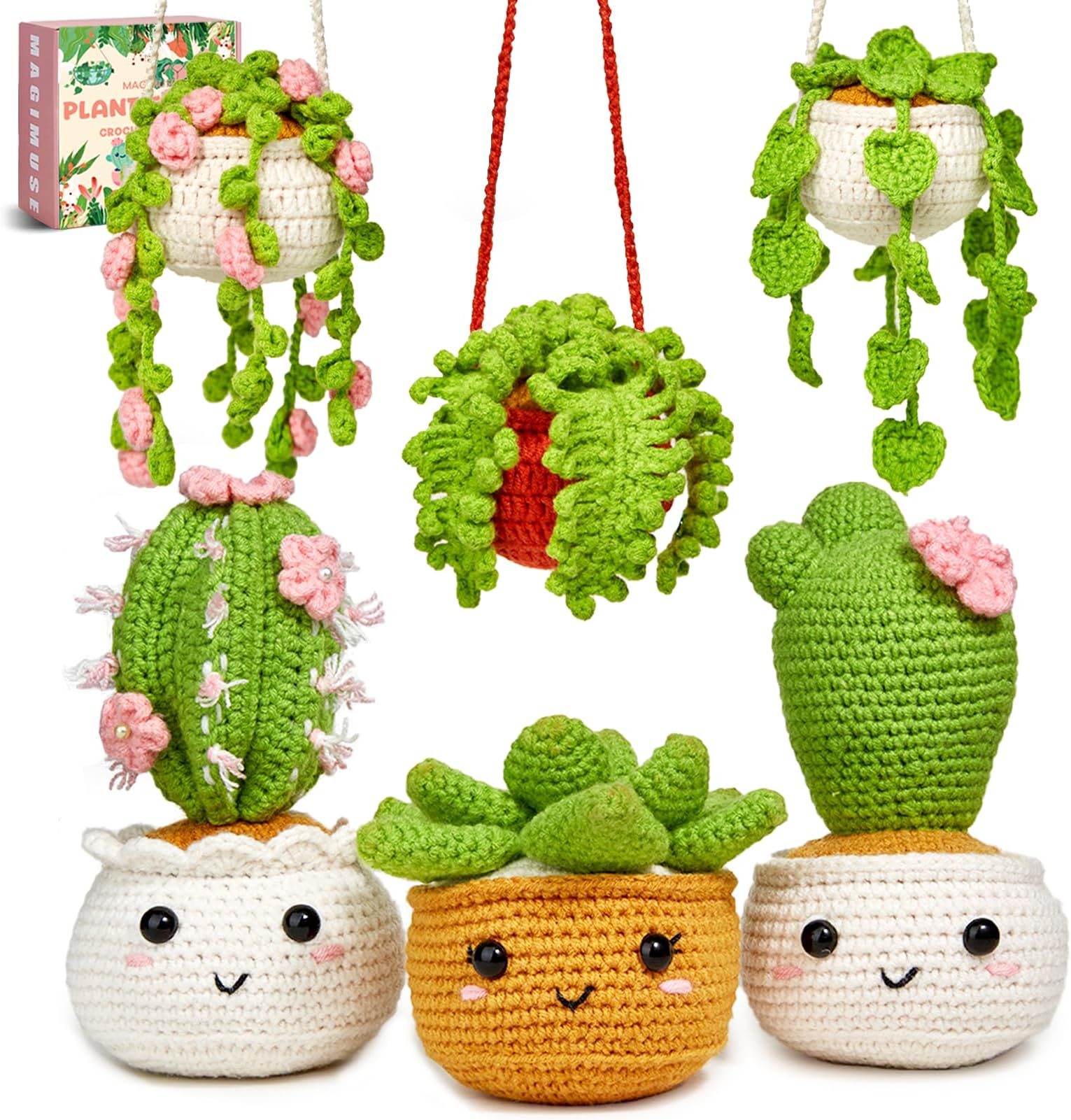 Amazon.com: The Woobles Beginners Crochet Kit with Easy Peasy Yarn as ...