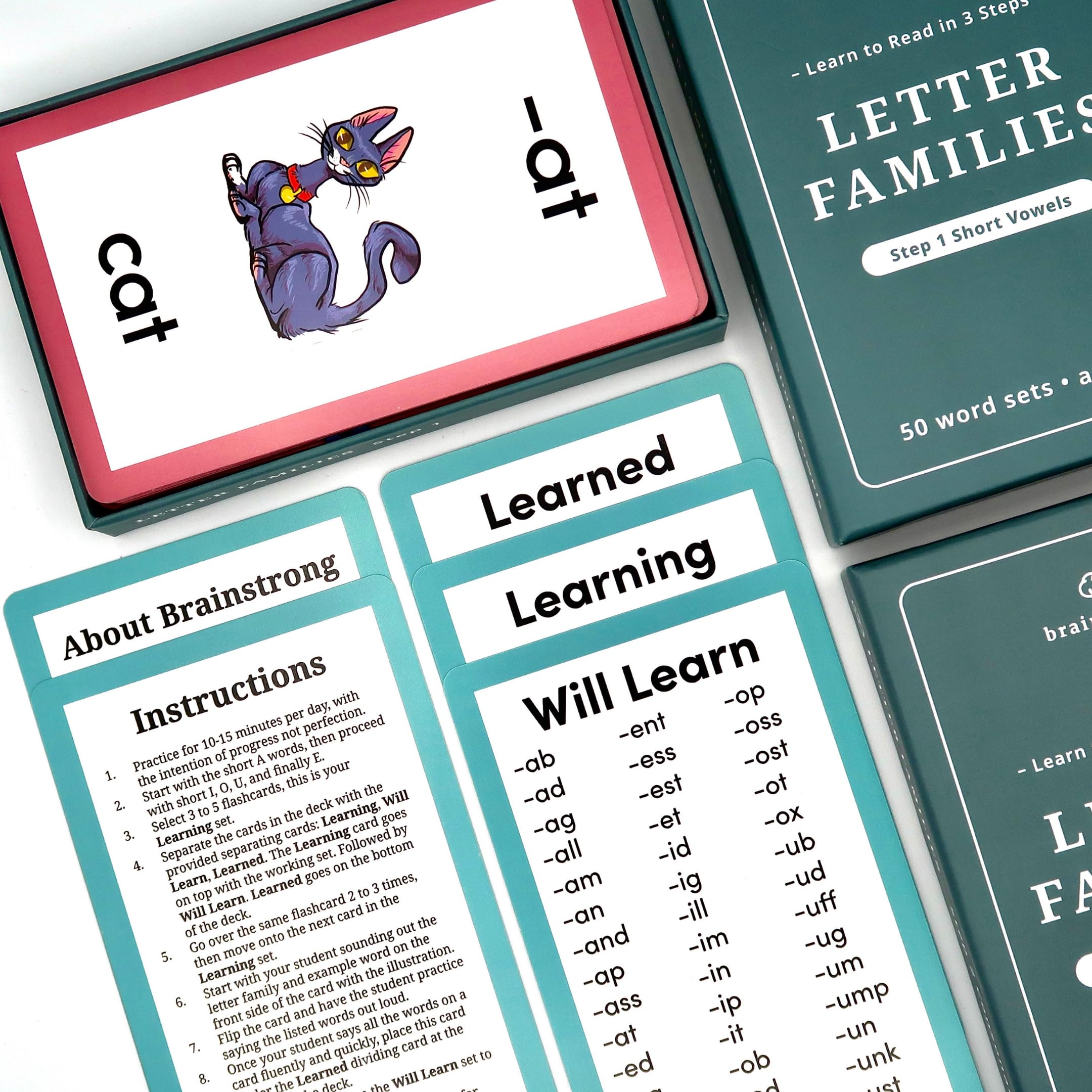 Snapklik.com : 50 Phonics Flash Cards - Step 1: Short Vowels 244 ...