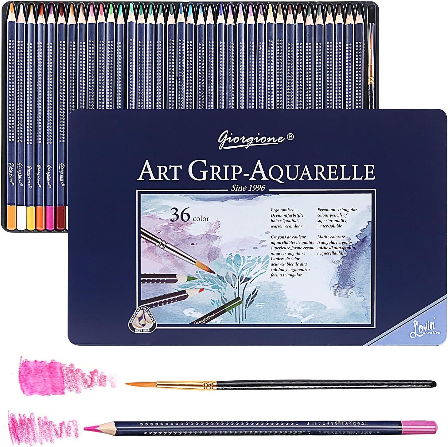Watercolour Pencils set 36 Professional Art Drawing Colouring Pencil ...
