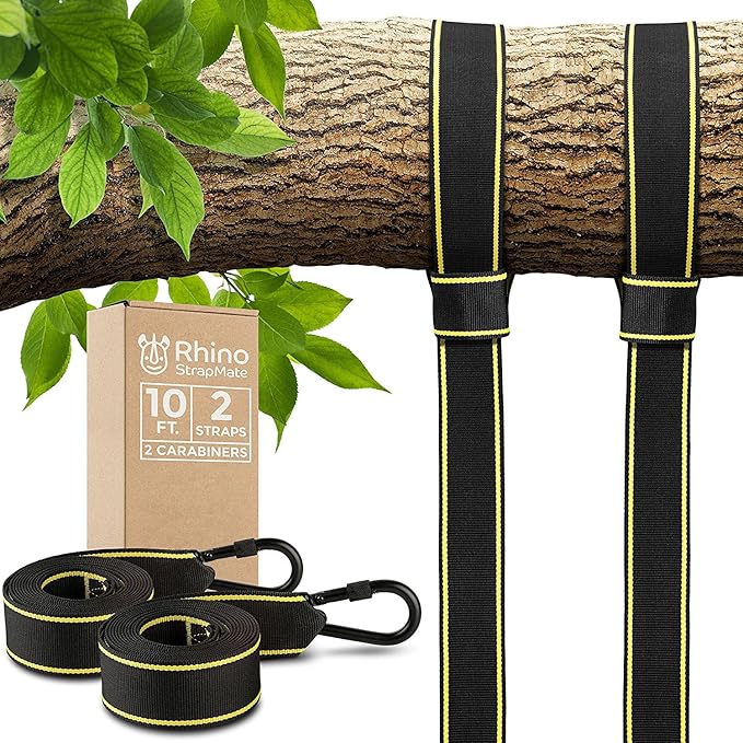 Amazon.com: Tree Swing Straps Hanging Kit - Two 10ft Straps, Holds 2800 ...