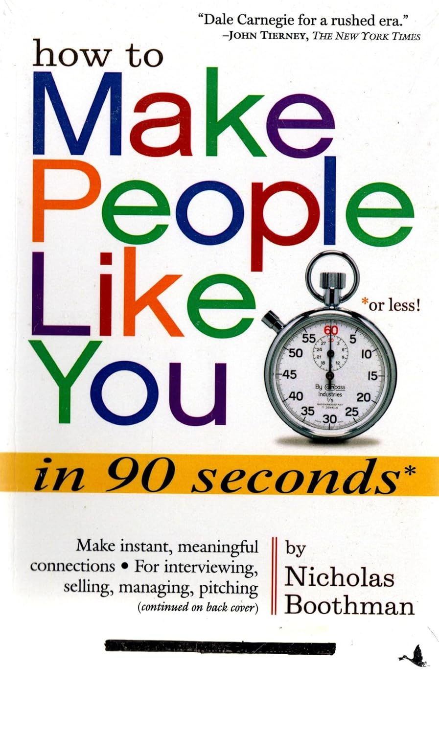How to Make People Like You in 90 Seconds Or Less : Nicholas Boothman ...