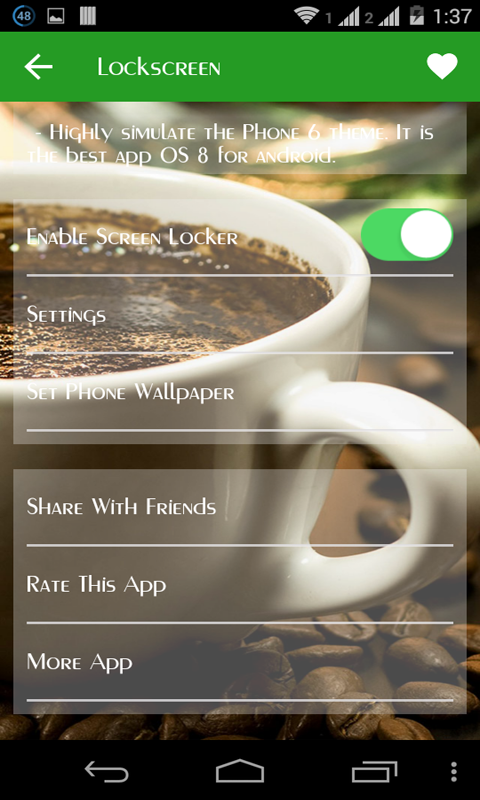 Coffee Lockscreen Wallpaper:Amazon.co.uk:Appstore for Android