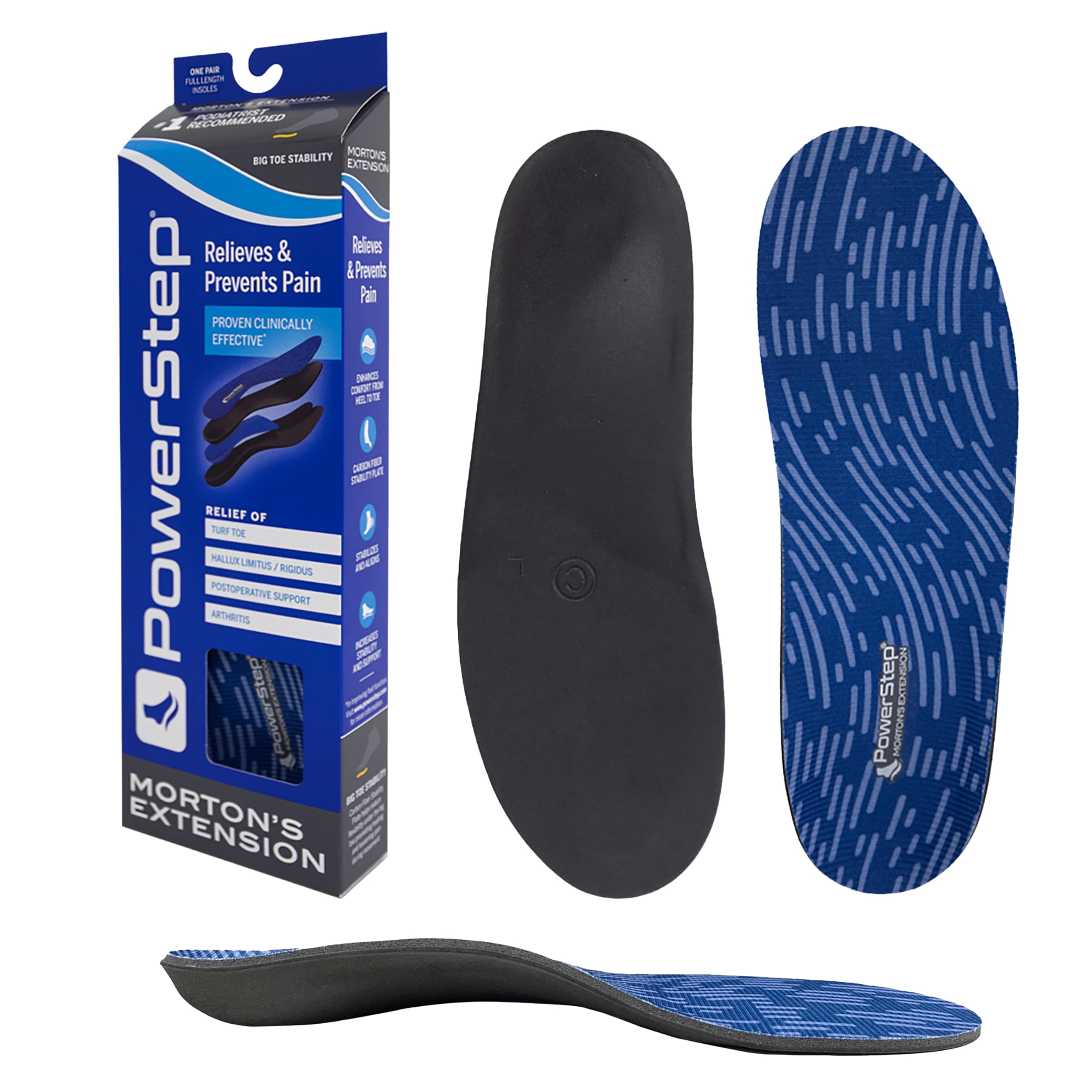 Powerstepmortons Extension Carbon Fiber Orthotic Insole For Turf Toe ...