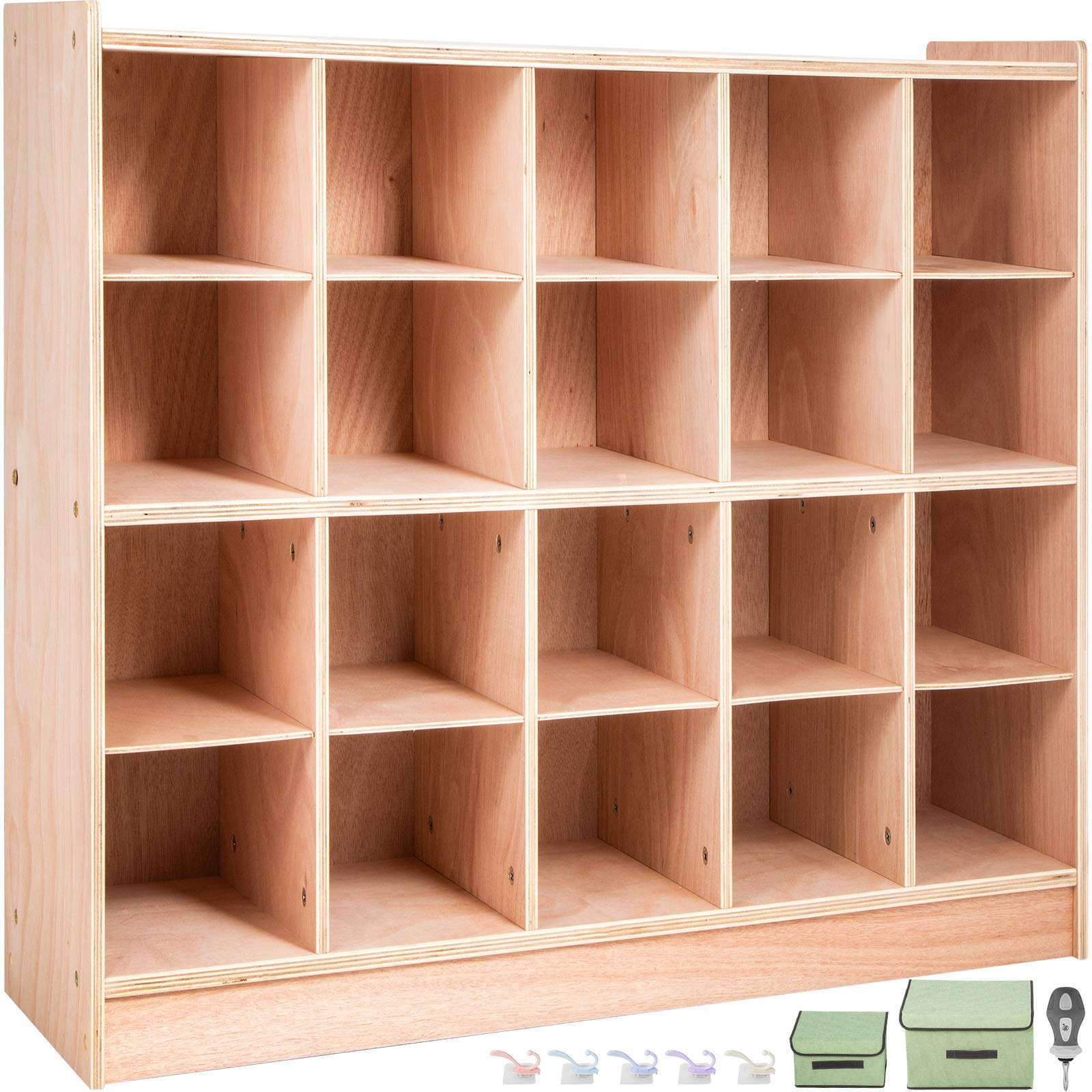 VEVOR 20-Section Cubbies for Classrooms, Cubby Storage Cabinet ...