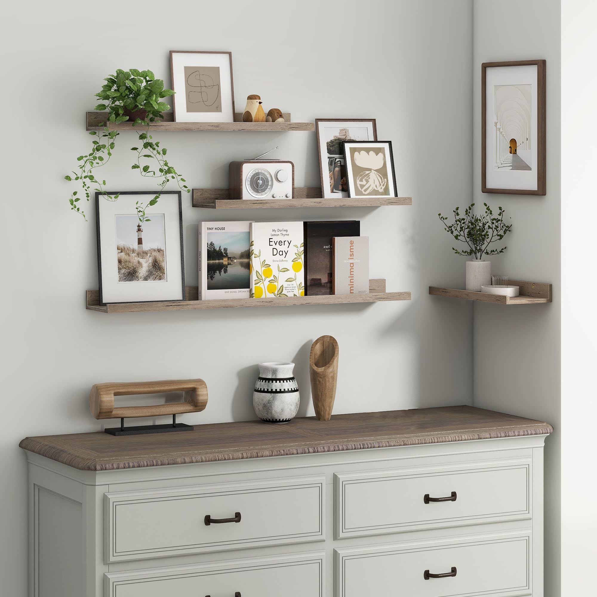 Snapklik.com : Axeman Picture Ledge Shelf, Rustic Floating Shelves For ...