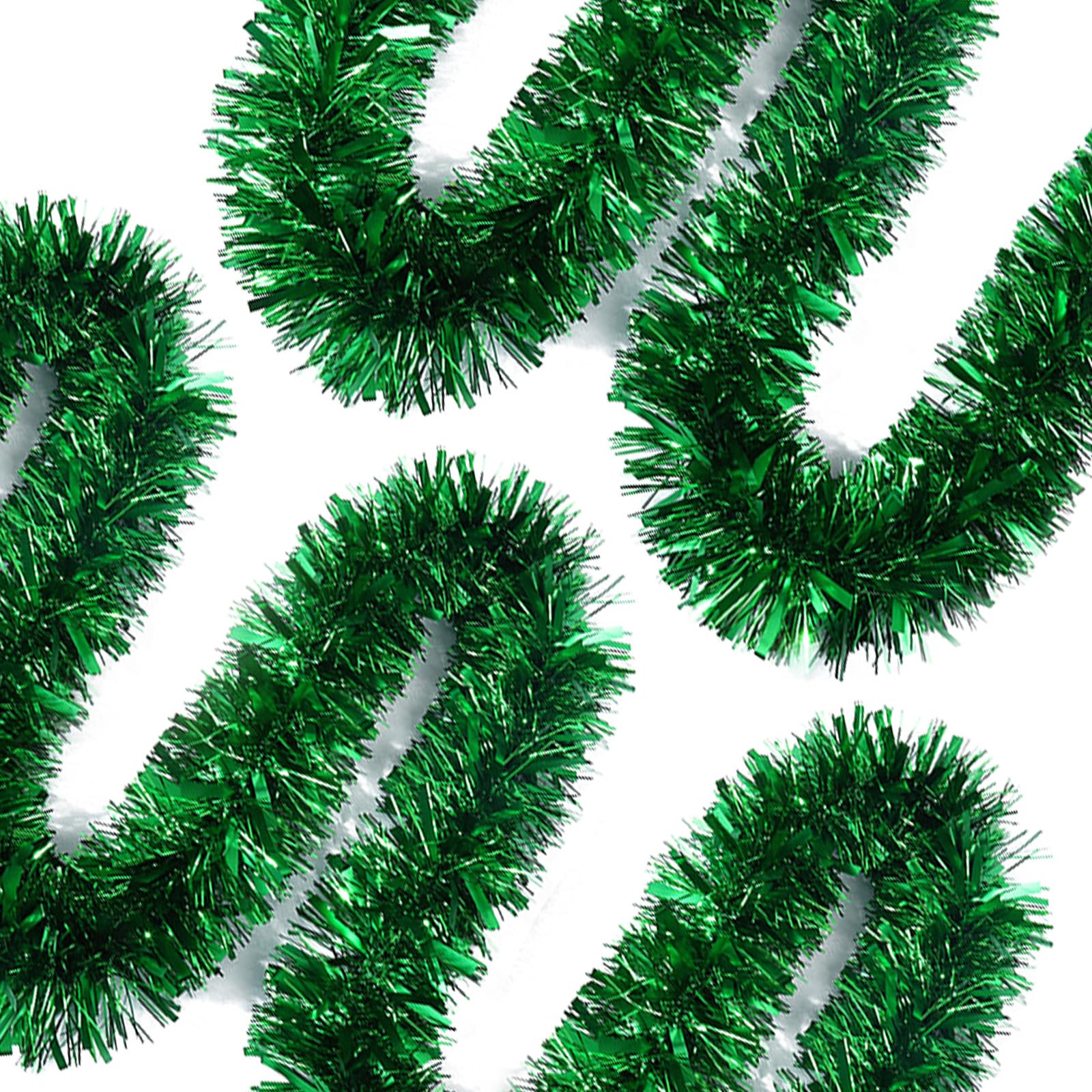 Amazon.com: 50 FT Green Tinsel Garland Christmas Tinsel Garland Xmas ...