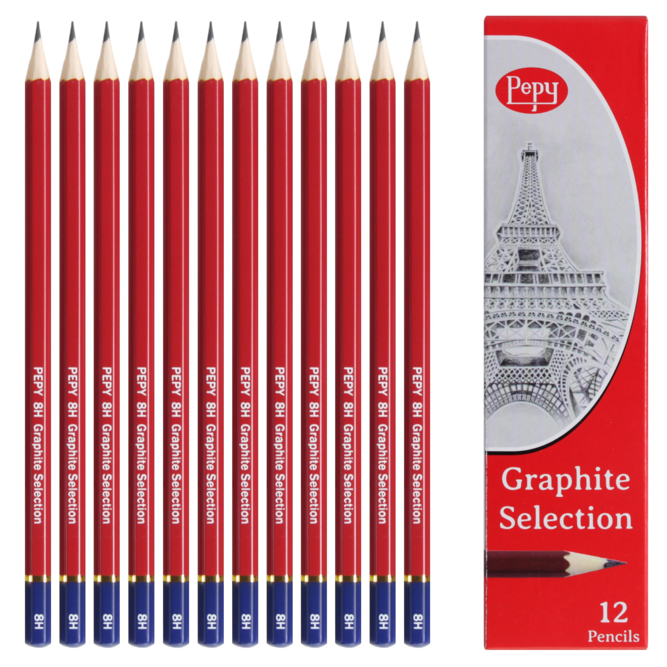 Snapklik.com : Pepy Graphite Professional Drawing Pencils - Set Of 12 ...