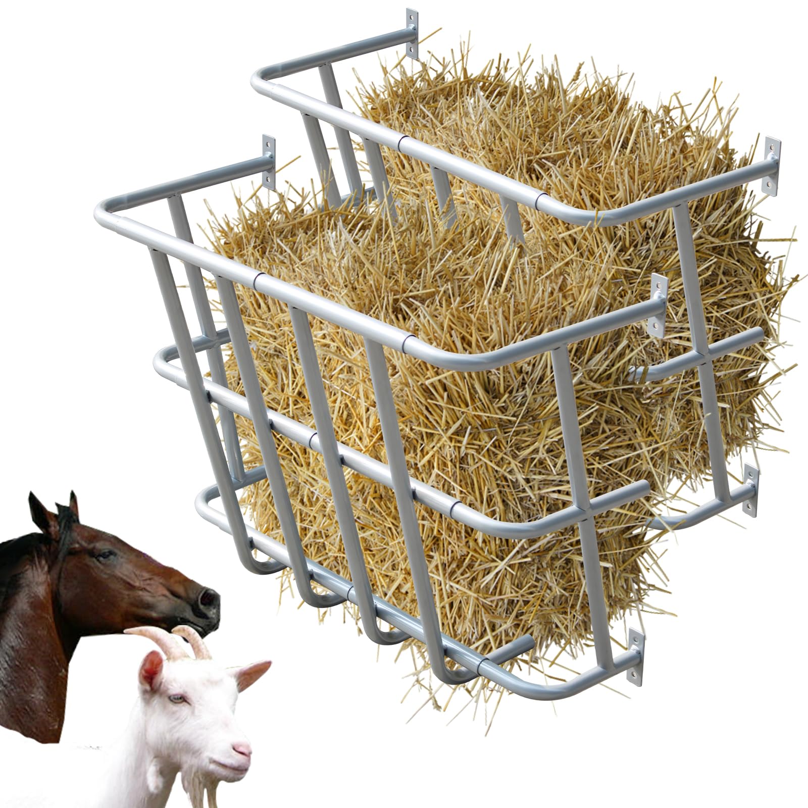 Snapklik.com : Hay Feeder Goat, 24 Gallon Multiple Sided Wall Mount Hay ...