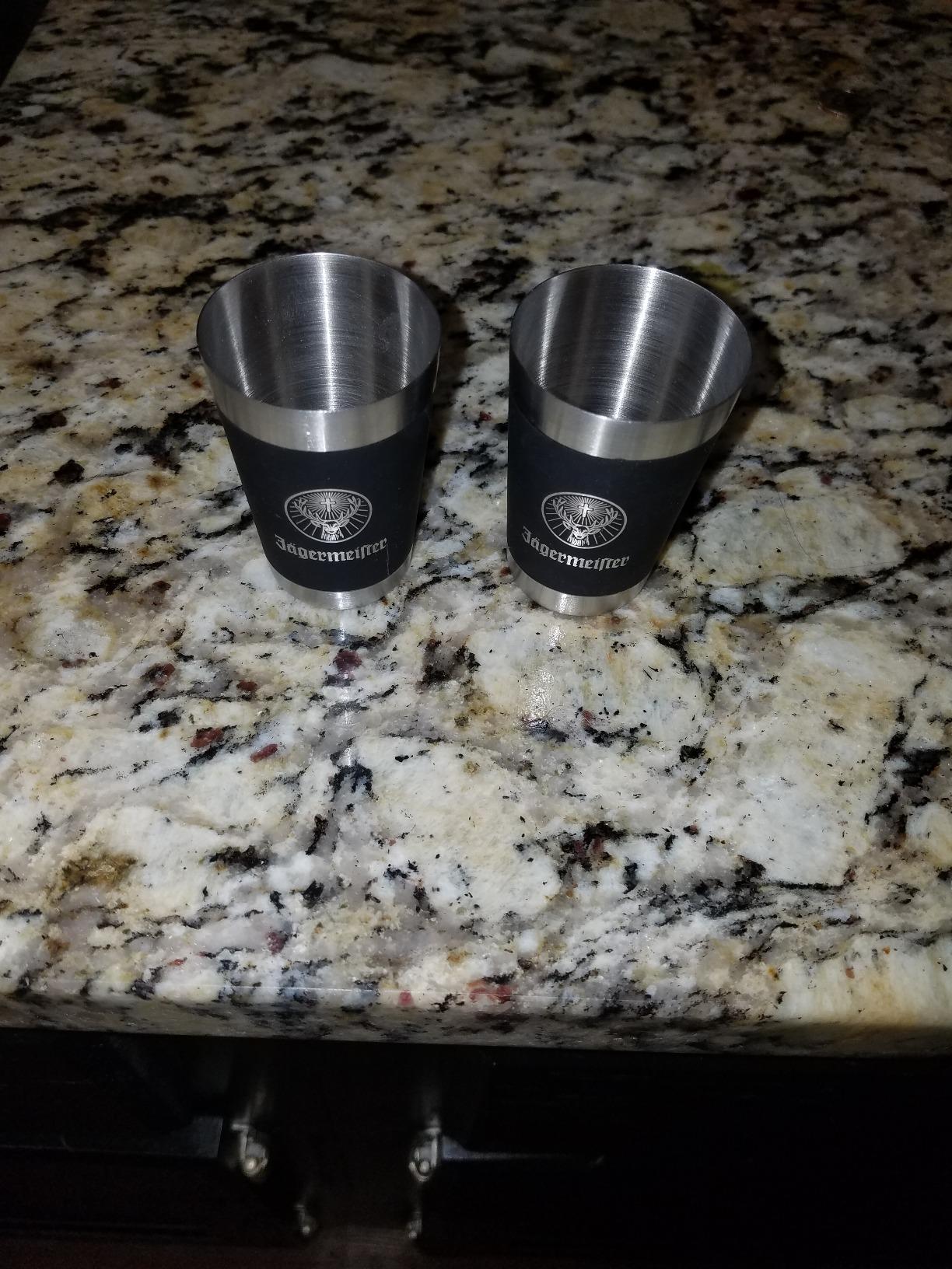 Amazon.com | Jagermeister stainless steel shots: Shot Glasses