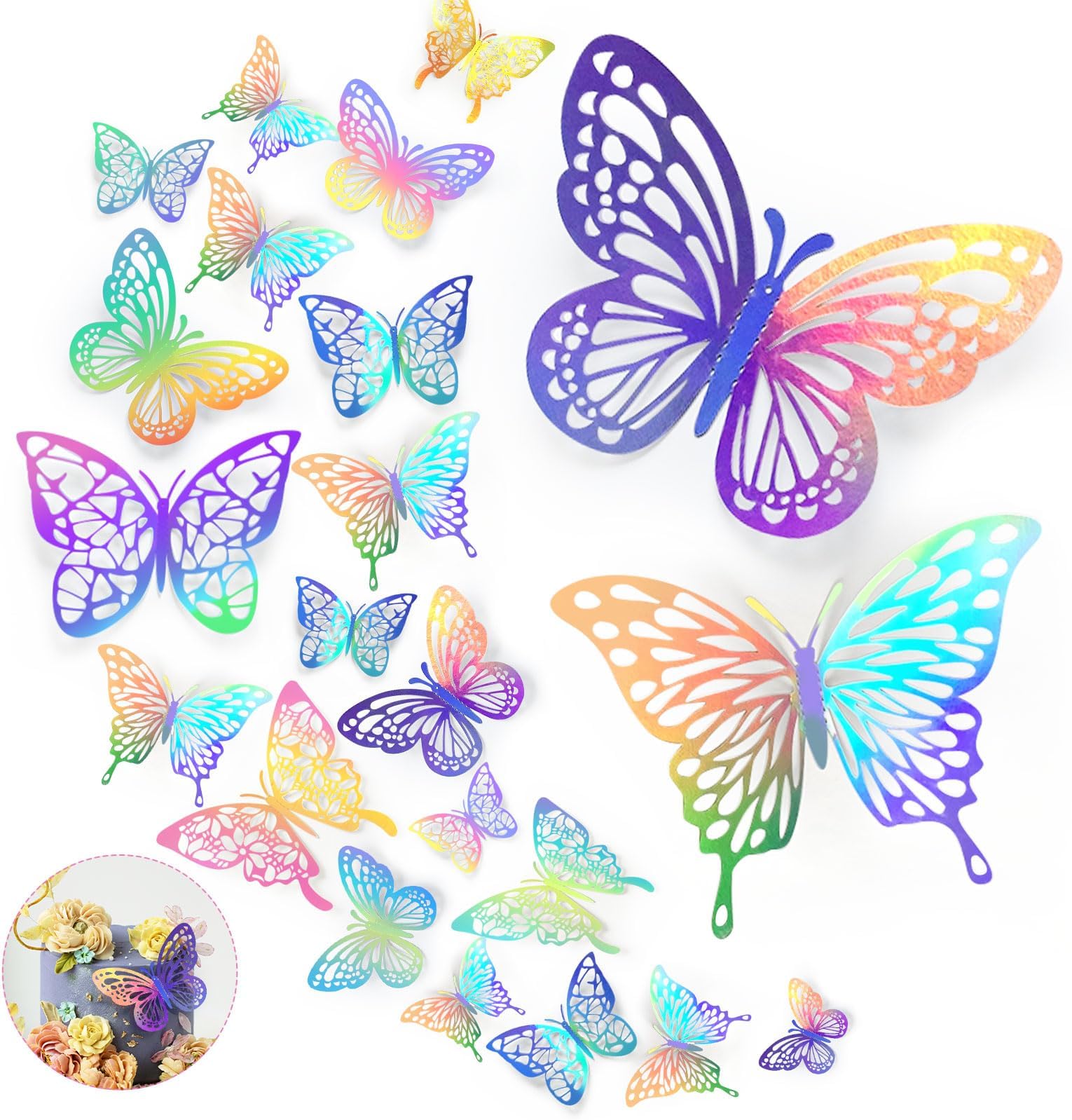 48 Pièces 3D Papillon Stickers, MXTIMWAN Muraux Décoration Realiste ...