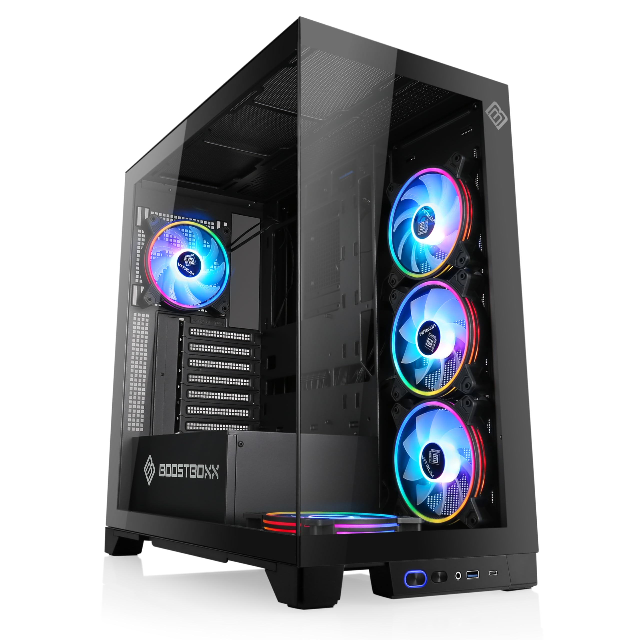 Gaming PC-Gehäuse VITRUM PRO - Midi-Tower, aRGB Beleuchtung , Glas ...