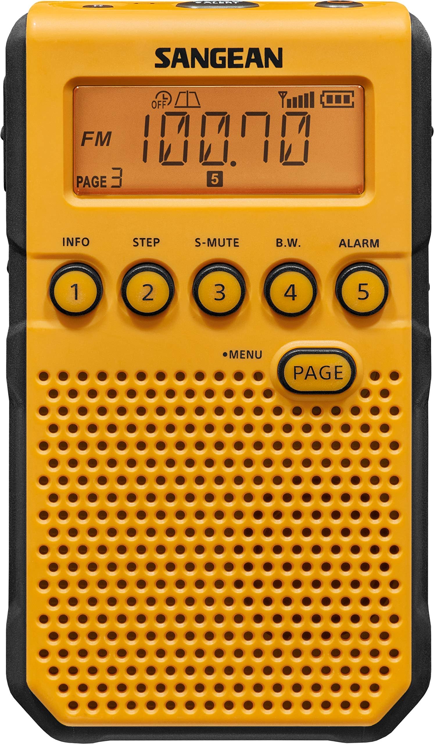Amazon.com: Sangean DT-800YL NOAA Weather Alert Pocket Radio, AM/FM ...