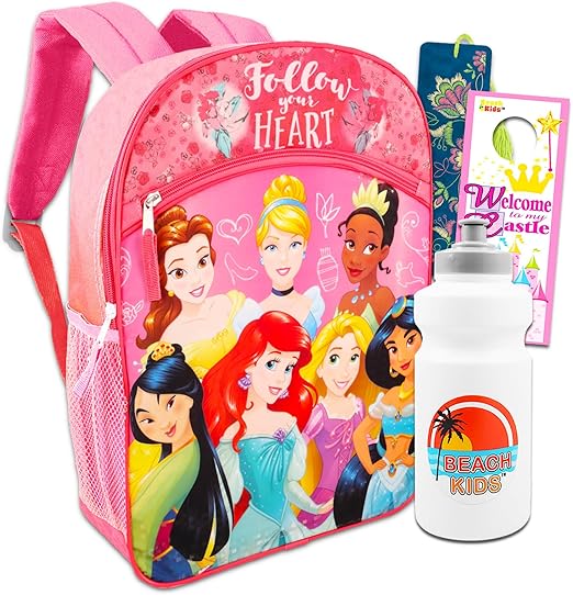 Amazon.com | Disney Princess Backpack Set - Bundle of 16" Princess ...