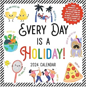 Amazon.com: TF PUBLISHING 2024 Every Day's A Holiday Mini Calendar | Case of 90 | Large Grids ...