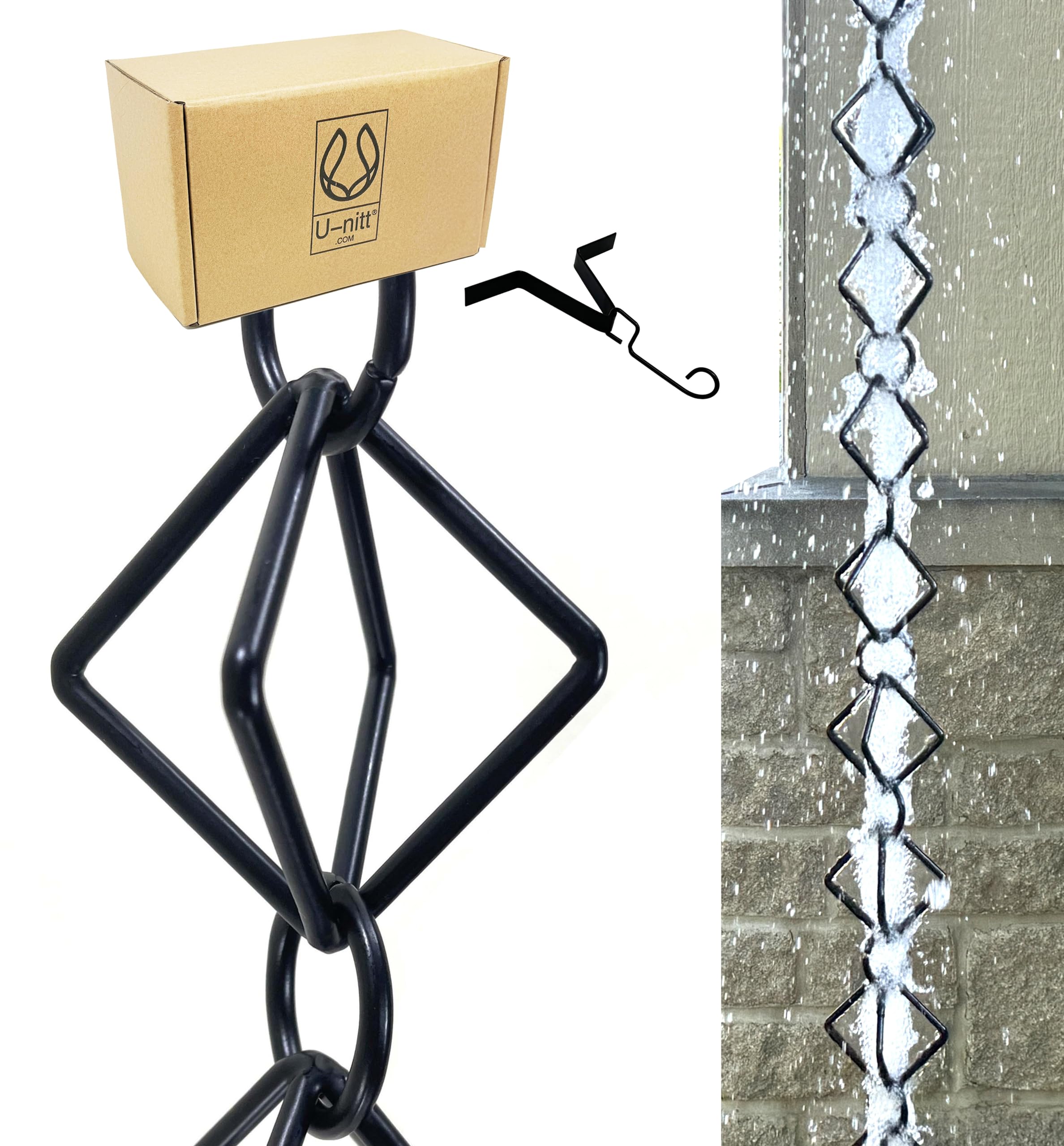 Amazon.com : U-nitt Rain Chains, Roof Gutter Downspout Channel ...