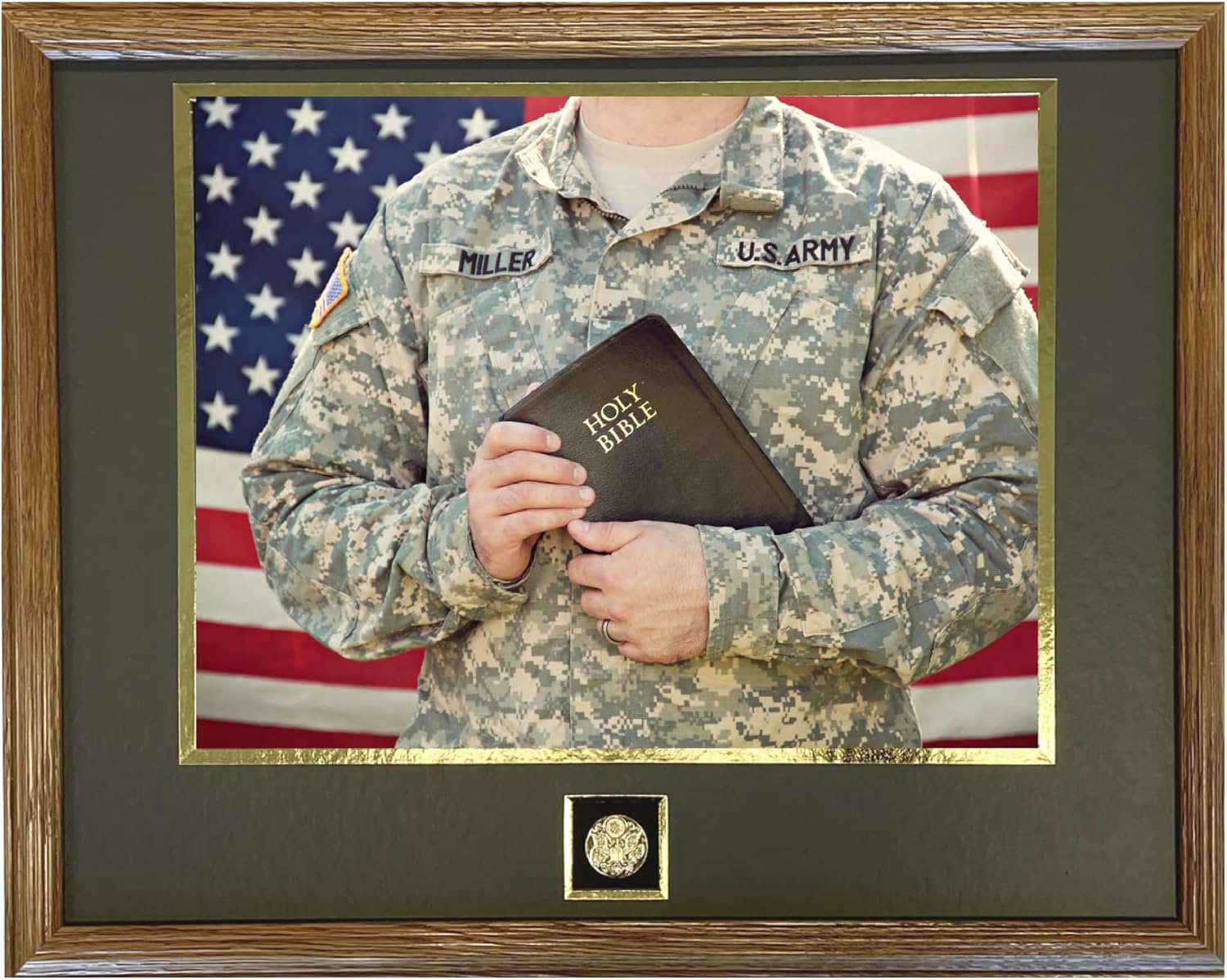 Amazon.com - Northern Promotions Army Picture Frame 14x18 – Oak Frame ...