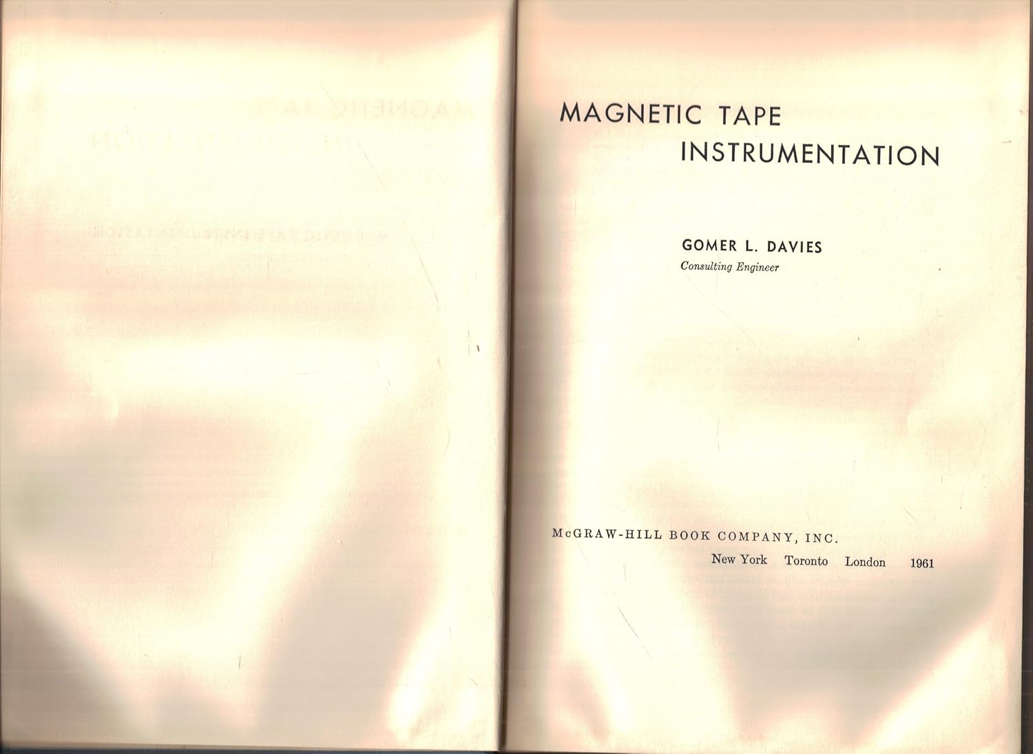 Magnetic Tape Instrumentation: Amazon.co.uk: Davies, Gomer Lewis ...