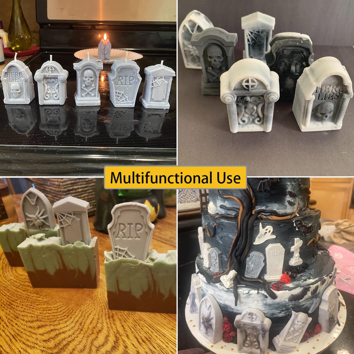 Snapklik.com : JETKONG Tombstone Cakelet Pan Tombstone Shaped Mold RIP ...