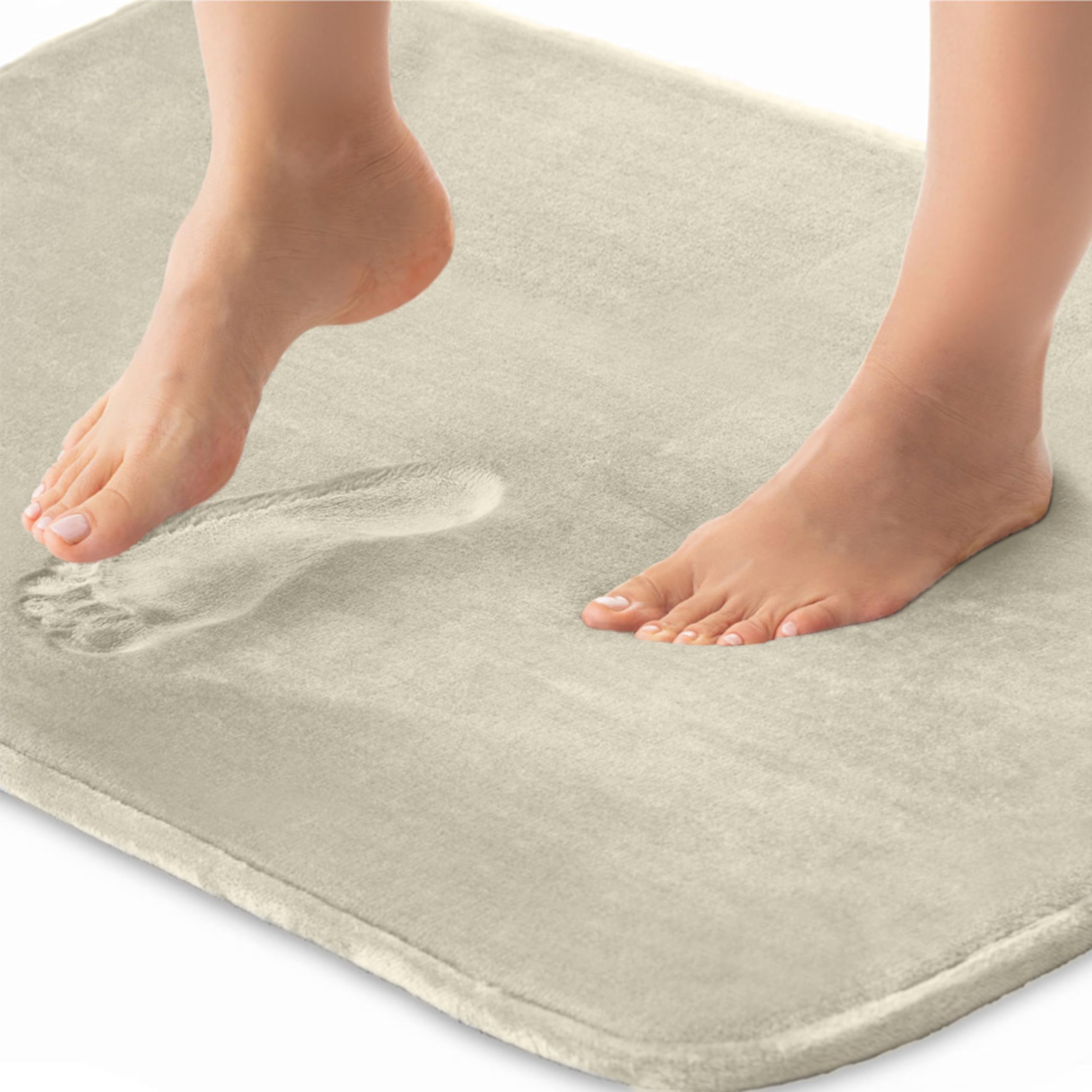 Amazon.com: Gorilla Grip Thick Memory Foam Bath Rugs, Soft Absorbent ...