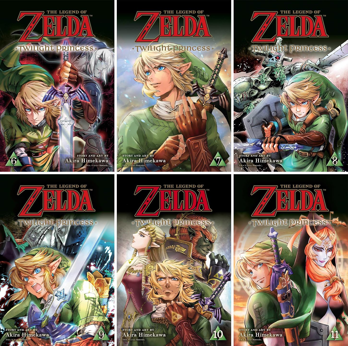 The Legend of Zelda: Twilight Princess, Vol. 6-11. Set of 6 Books ...