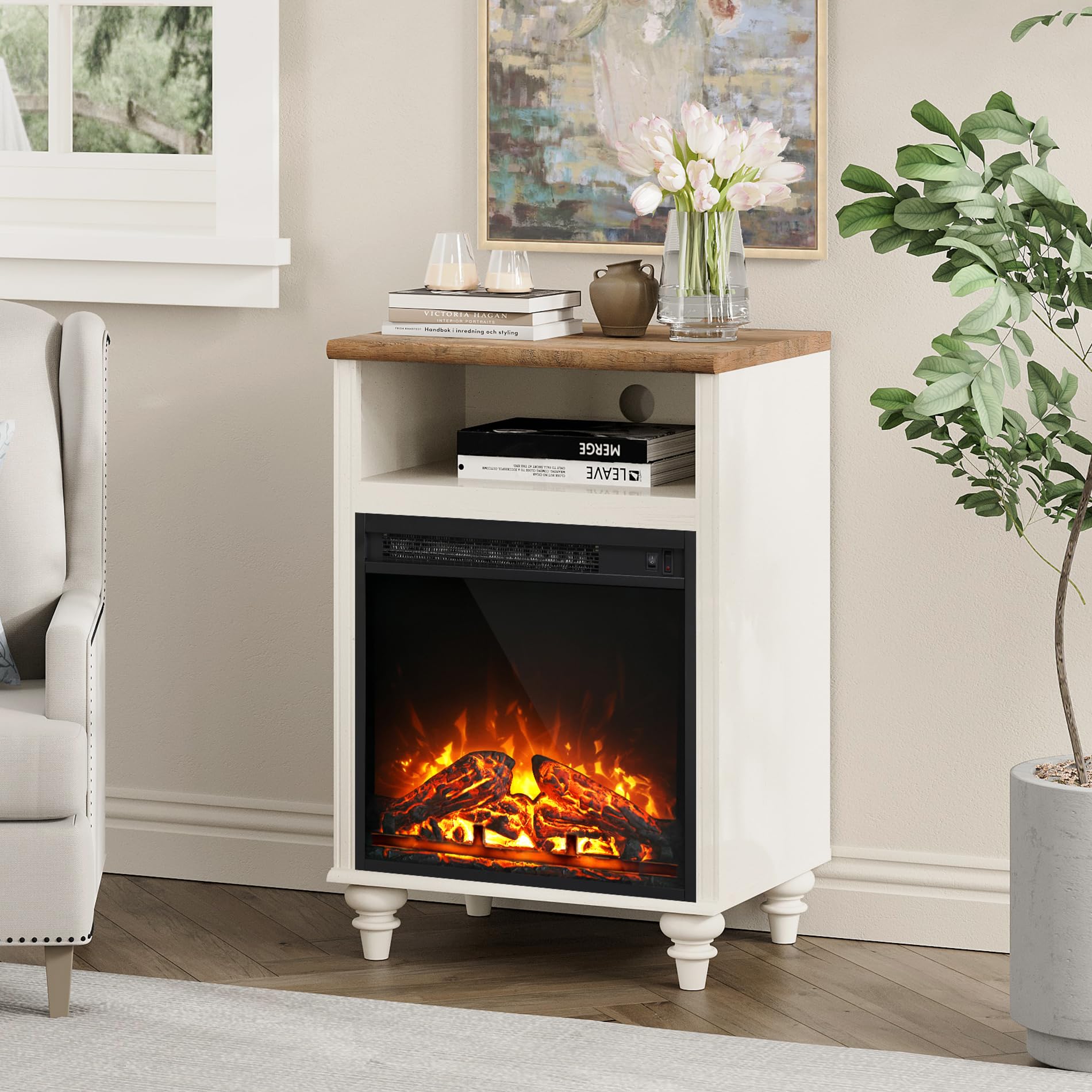 Small Electric Fireplace For Bedroom COSTWAY 13 Inch Small Electric