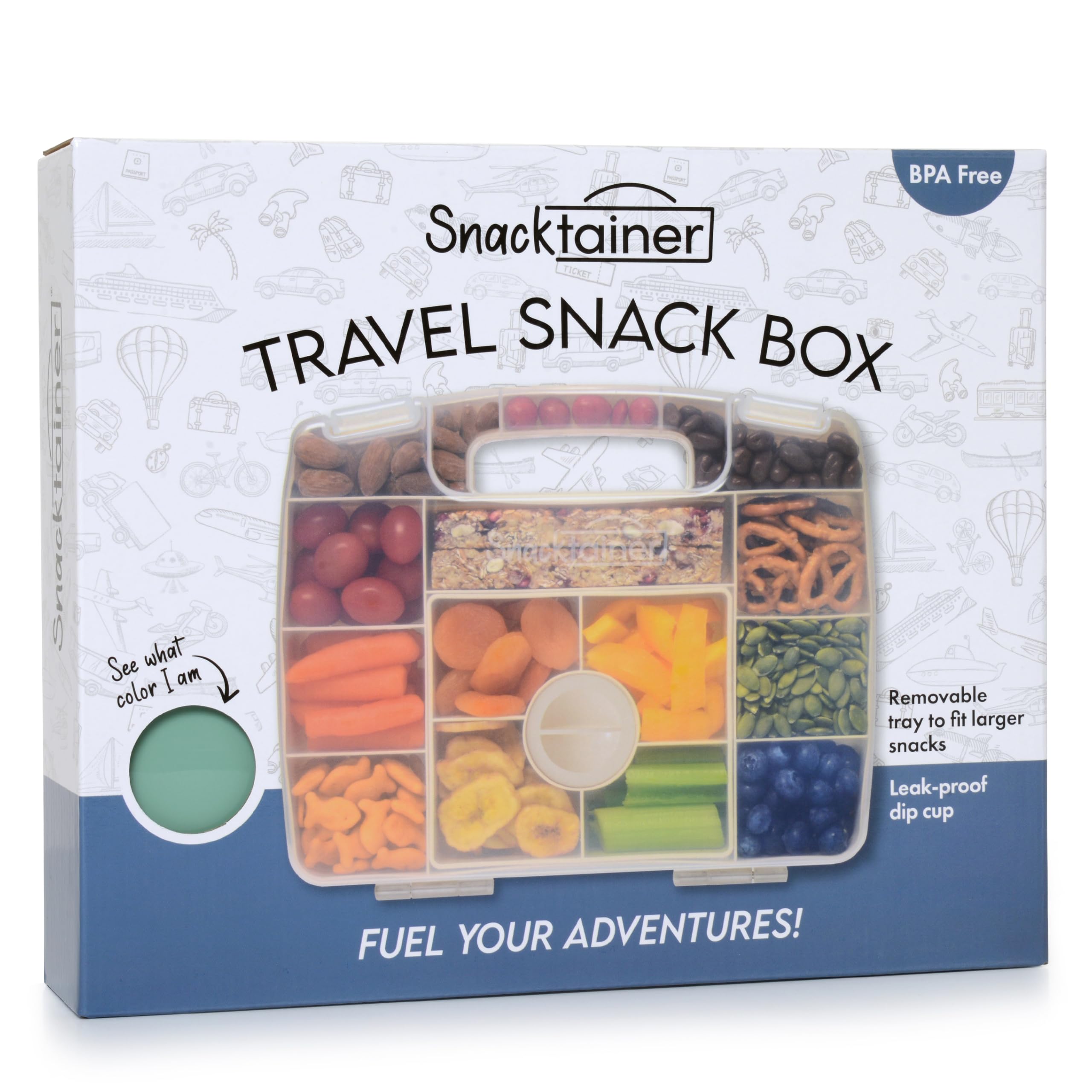 Snapklik.com : PrimaStella Snacktainer Travel Snack Box - 15 ...