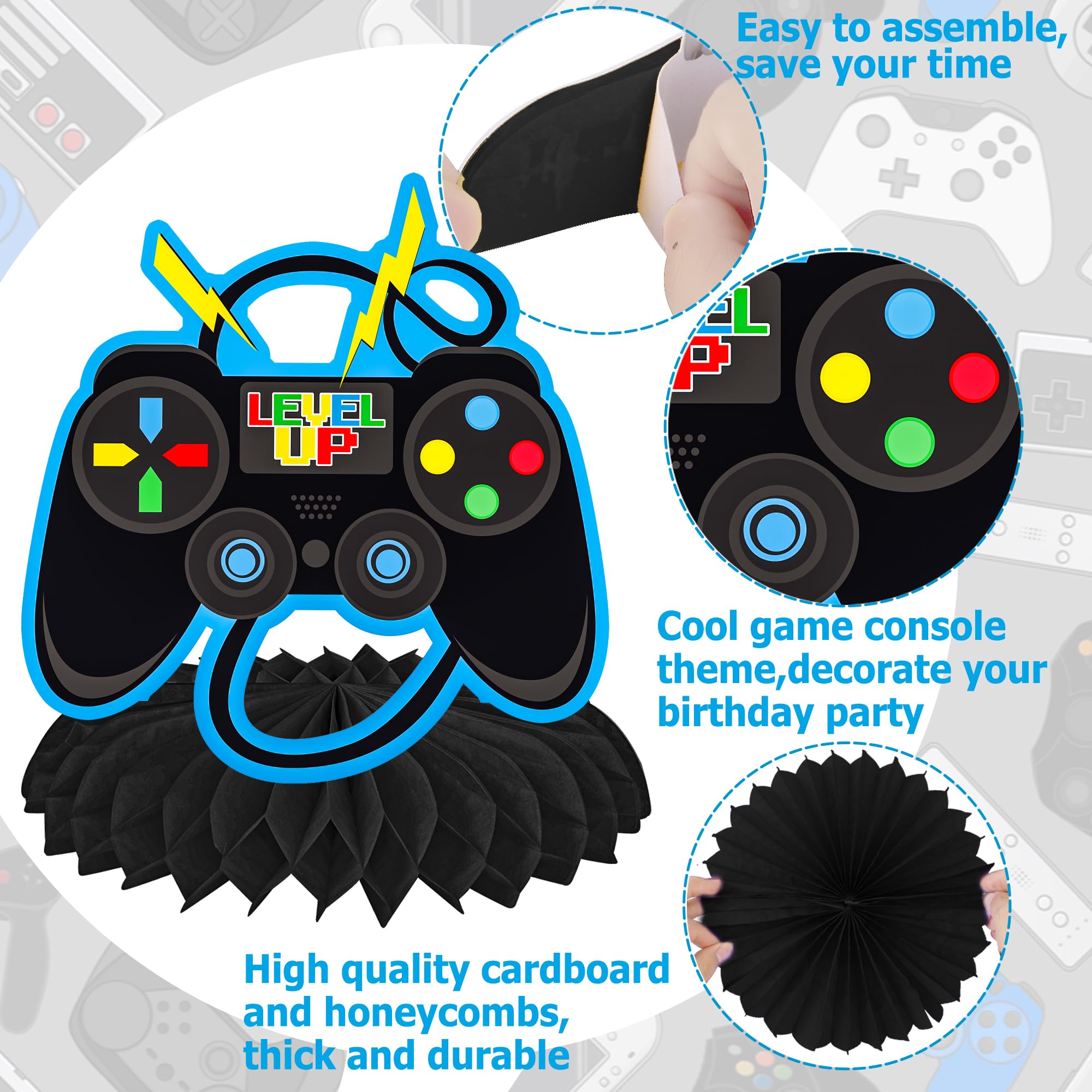 Xbox Party Centerpieces 36Pcs Game Party Cupcake Toppers Video Game