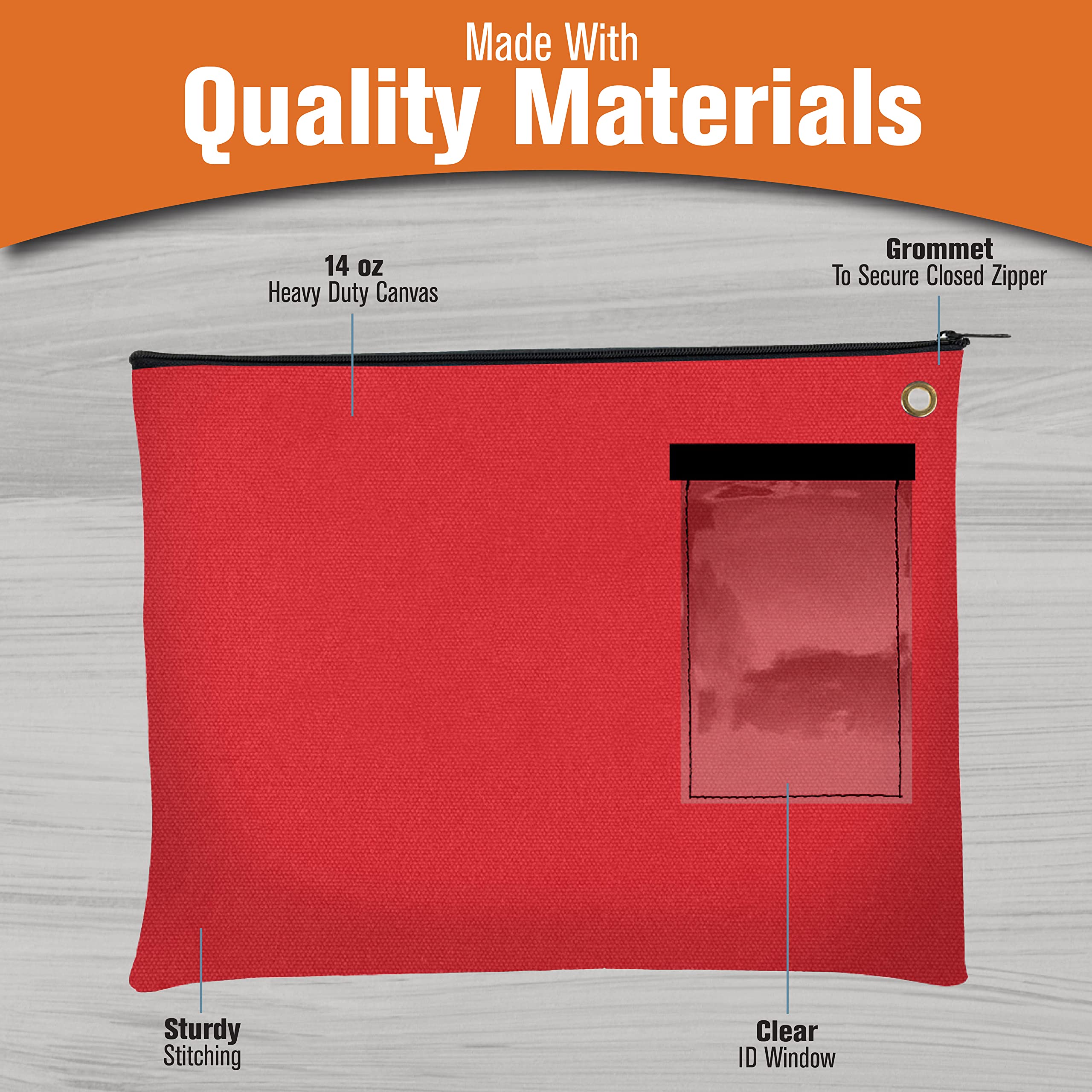 Snapklik.com : BankSupplies Canvas Interoffice Mailer, 14 Oz. - 14W X ...