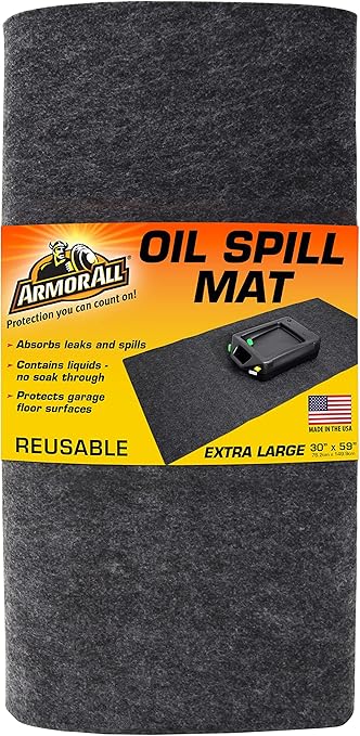 Amazon.com: Armor All Oil Spill Mat (30" x 59"), Premium Absorbent Oil ...