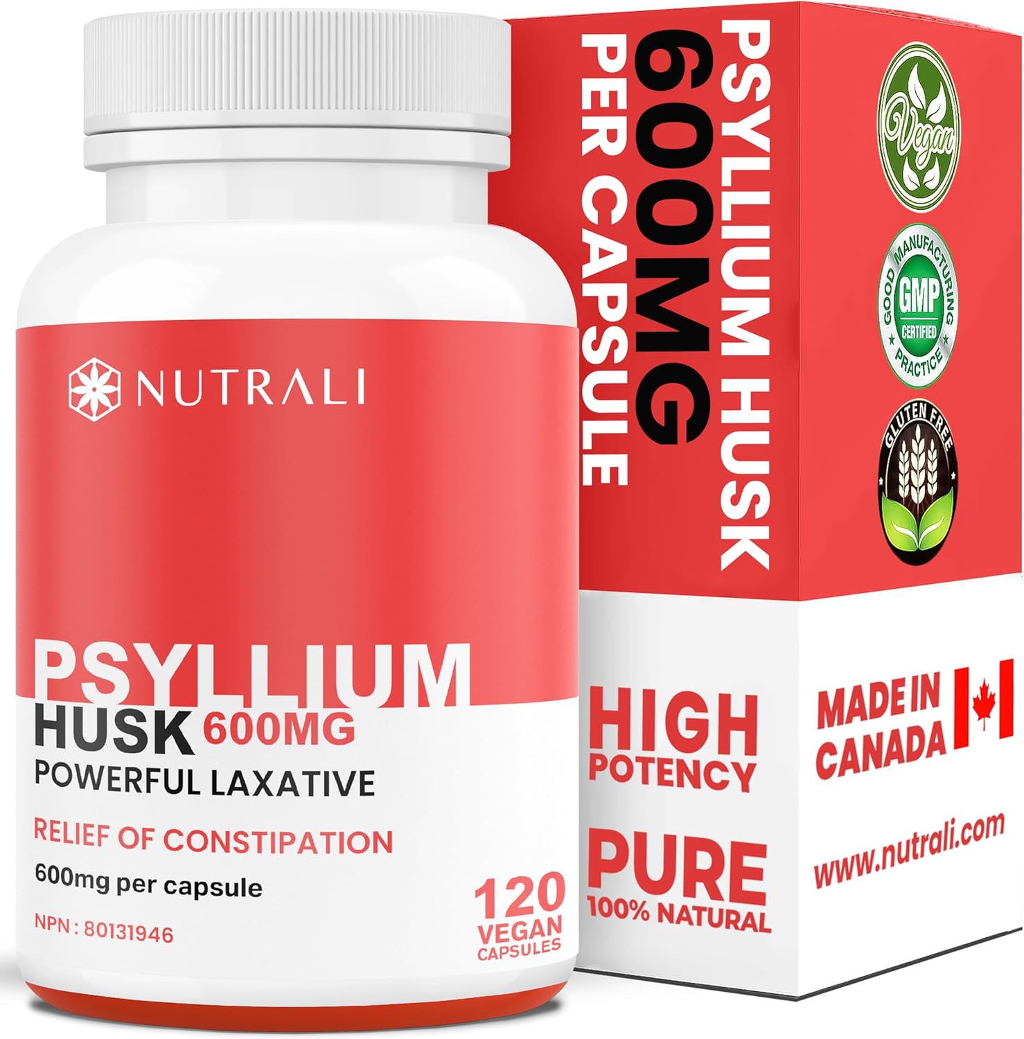 PREMIUM Psyllium Husk Powder – 600mg Psyllium Husk Capsules, Fibre ...