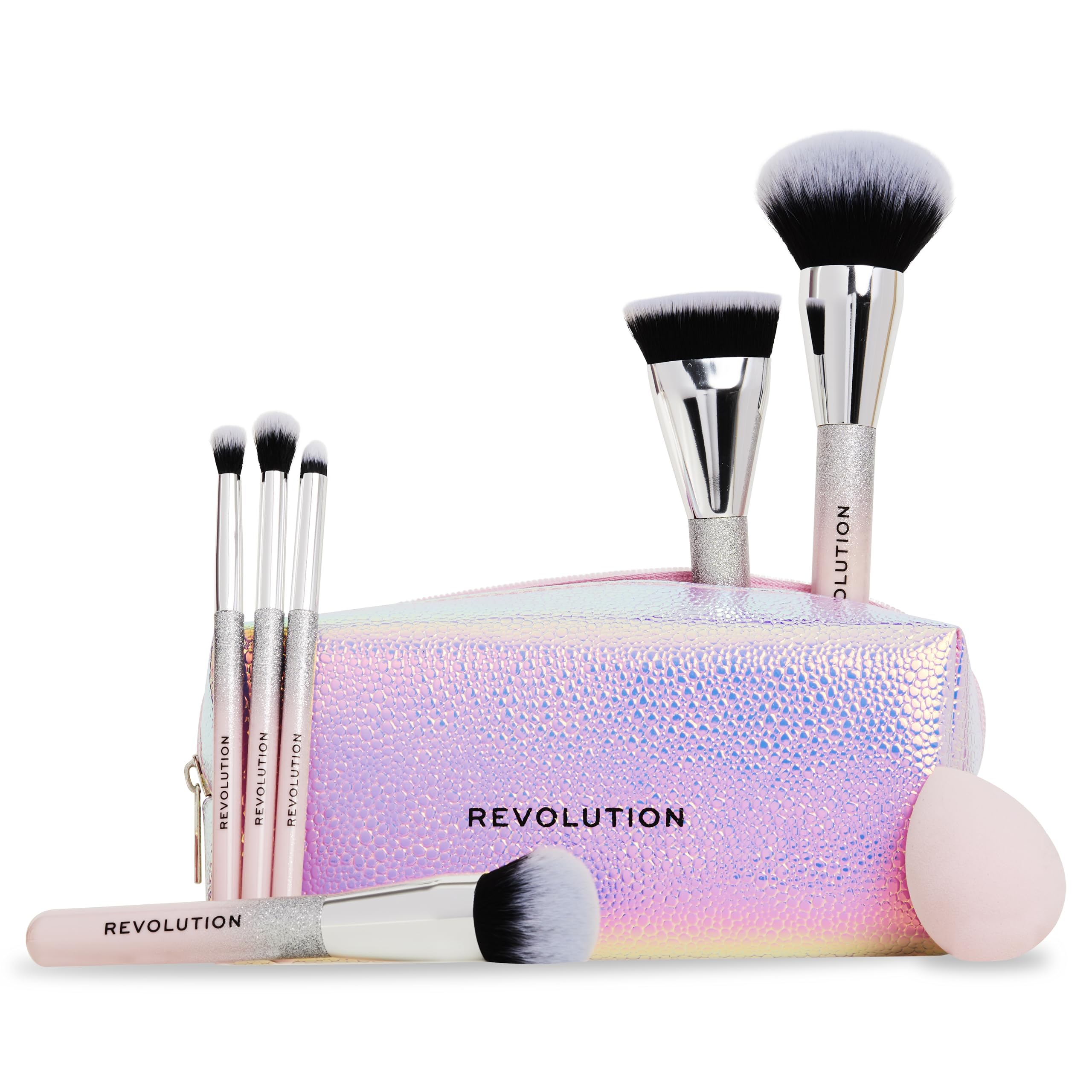 Revolution Beauty Glam Up Brush Gift Set, 7-Piece Eye, Face & Cheek ...