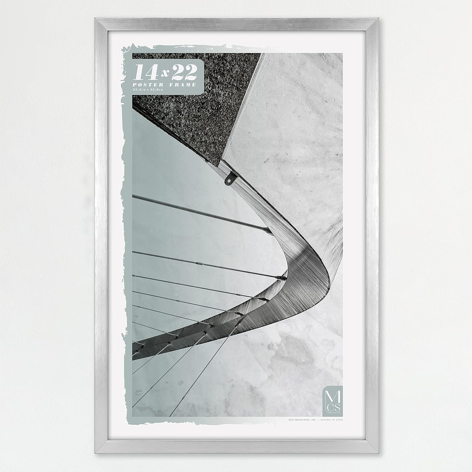 Amazon.com: MCS Foundation 14x22 Poster Frame Traditional Silver ...