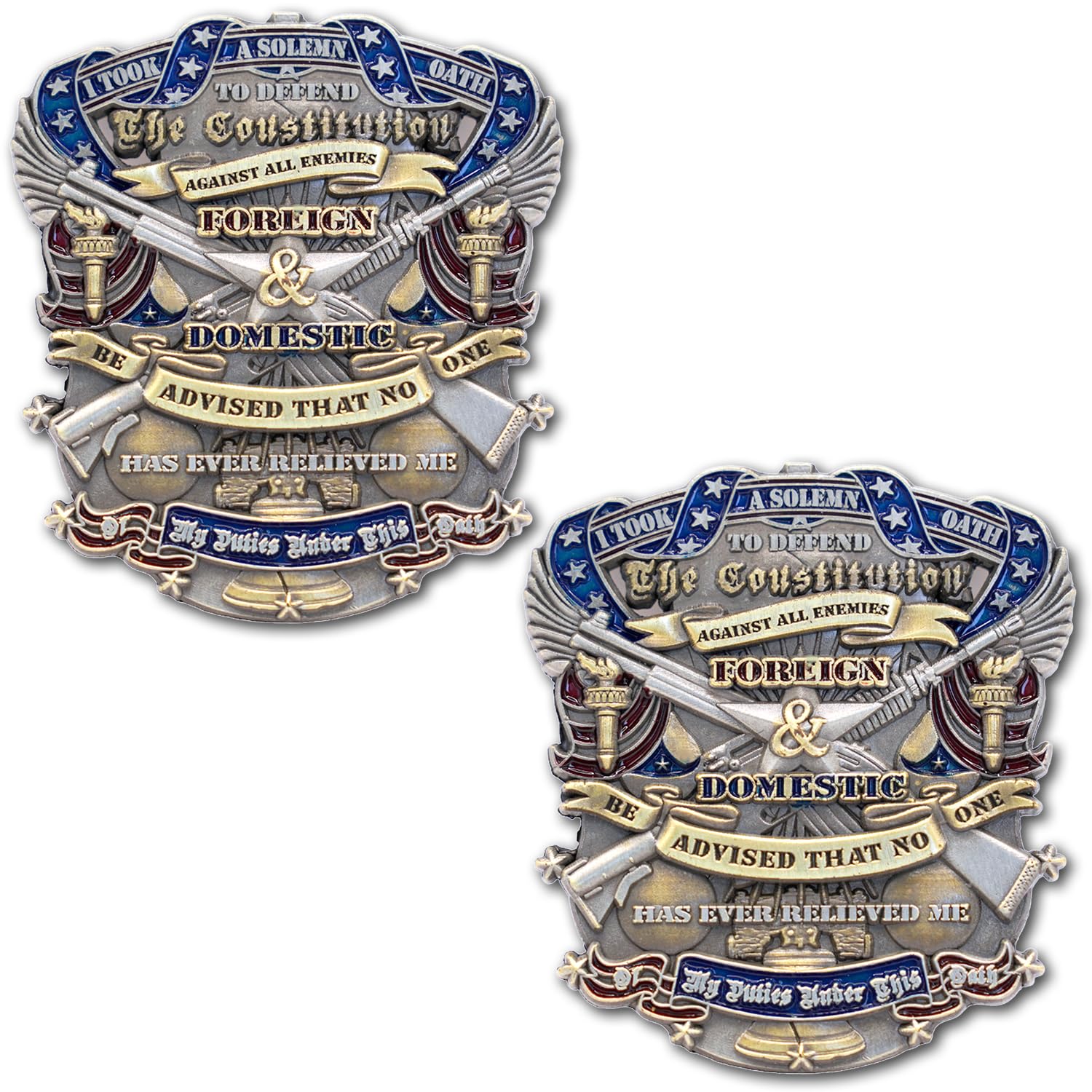 Amazon.com: Oath to The Constitution Veteran Challenge Coin ...