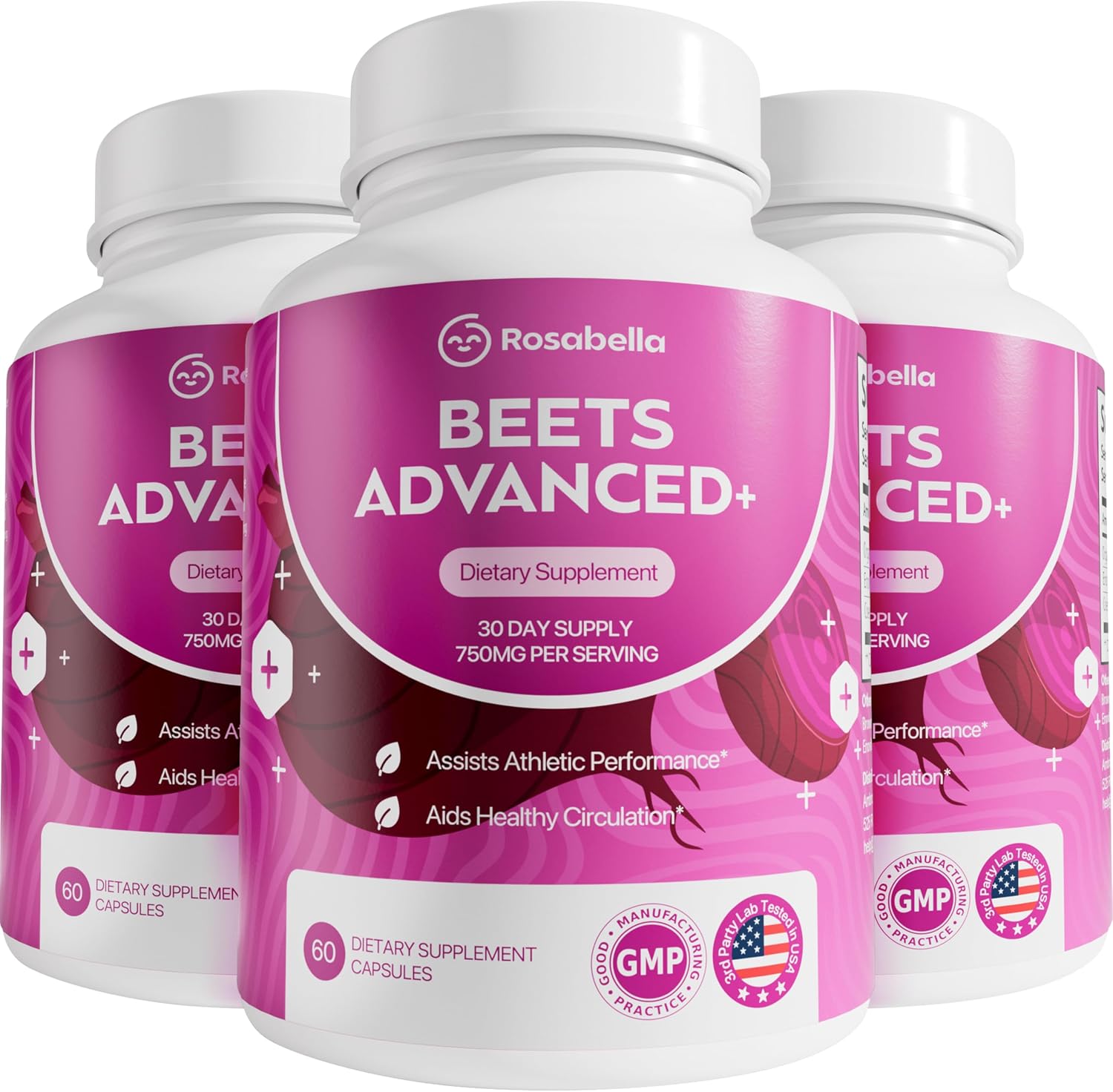 Amazon.com: Rosabella Organic Beet Root Advanced Capsules - 500mg Beet ...