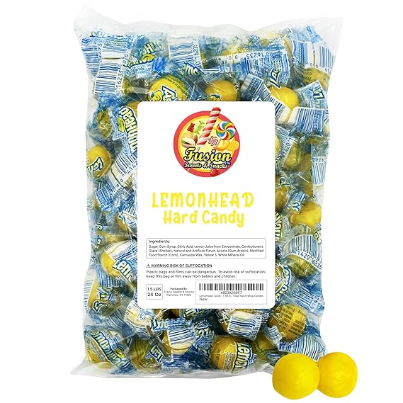 Amazon.com : Lemonhead Candy - 1.5lb Bulk Bag, Individually Wrapped ...