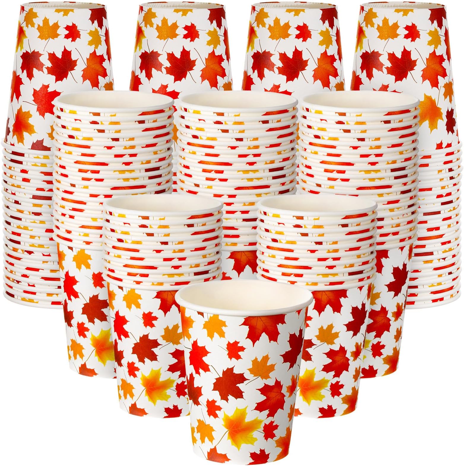 Amazon.com: Sabary 100 Pack 9 oz Fall Disposable Cups Autumn Coffee ...