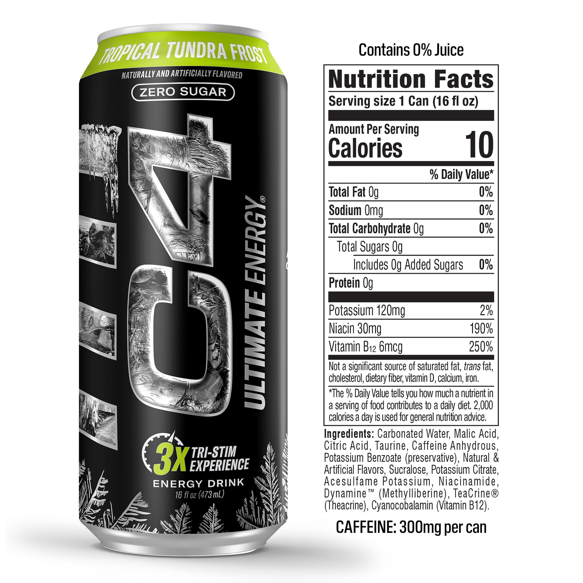 Snapklik.com : C4 Ultimate Frost Zero Sugar Energy Drink, Tri-Stim ...